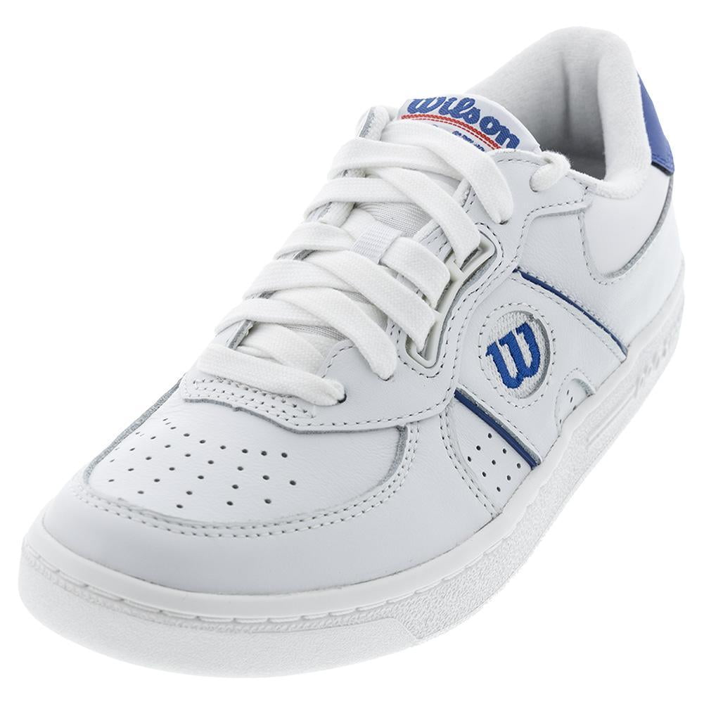 Wilson Unisex Pro Staff 87 Tennis Shoes White and Deja Vu Blue ( 14 ...