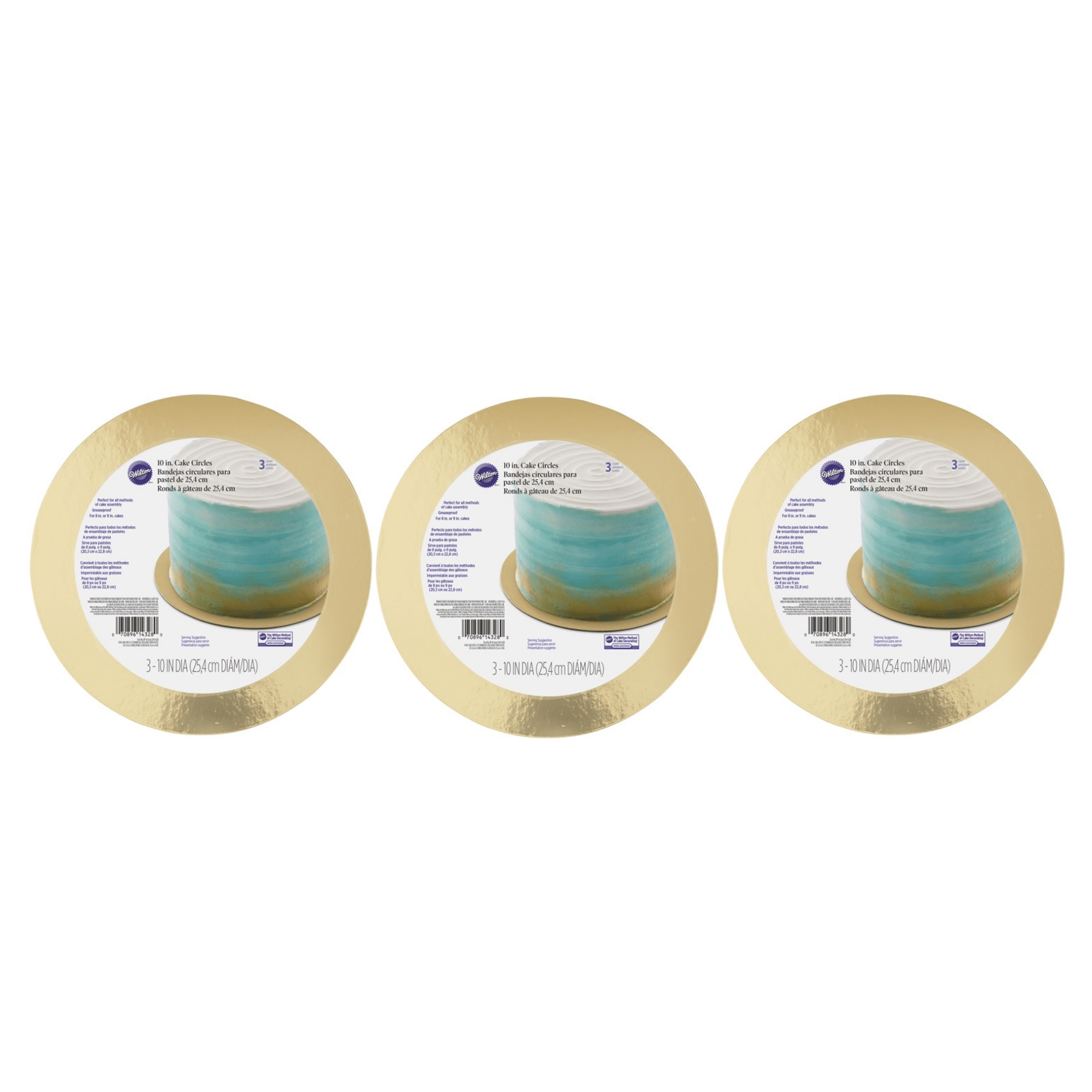 Wilton 10-Inch Round Gold Cake Boards, 9-Count - Walmart.com