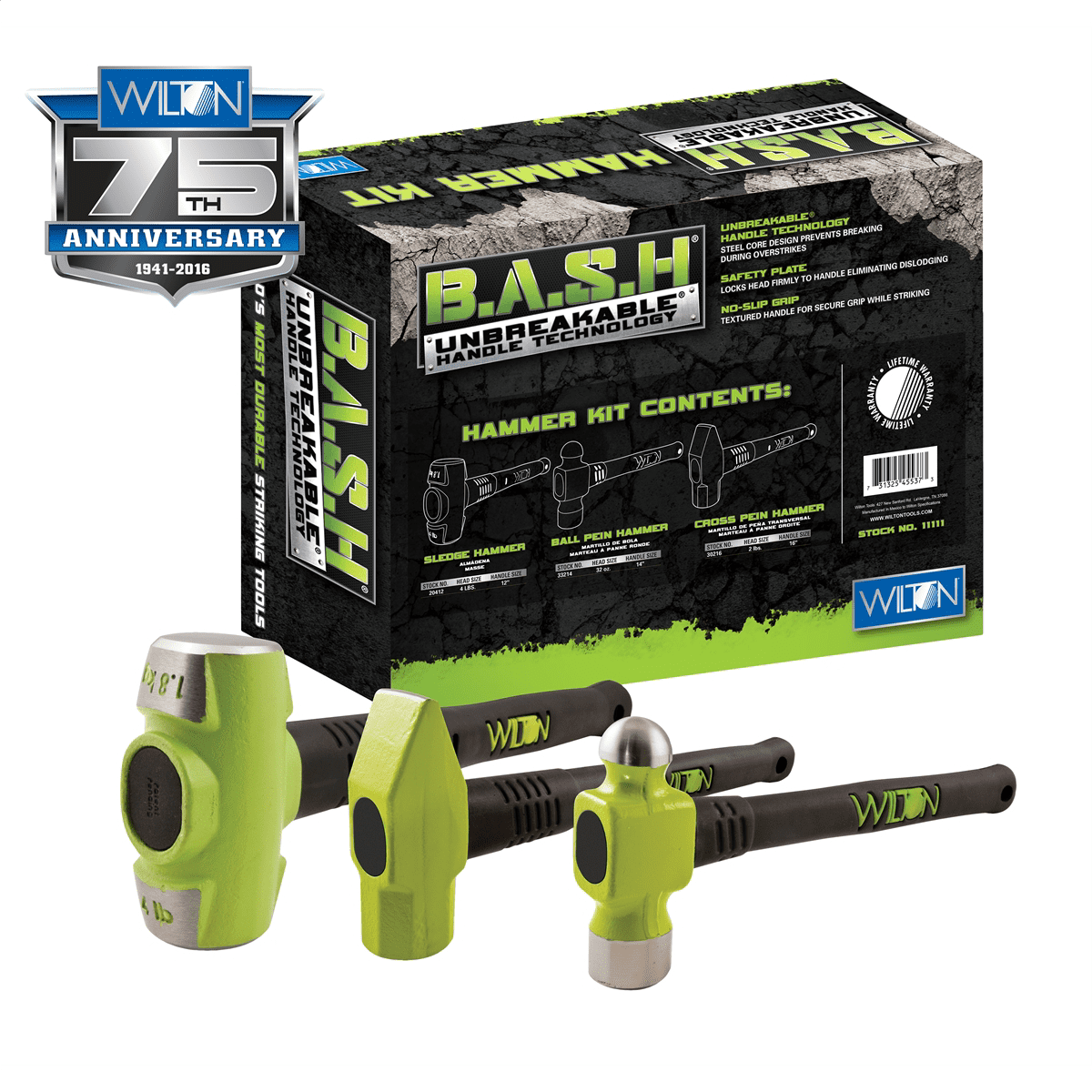 Wilton B.A.S.H 3-Pc Mechanics Hammer Tool Set, Includes Sledge, Ball ...