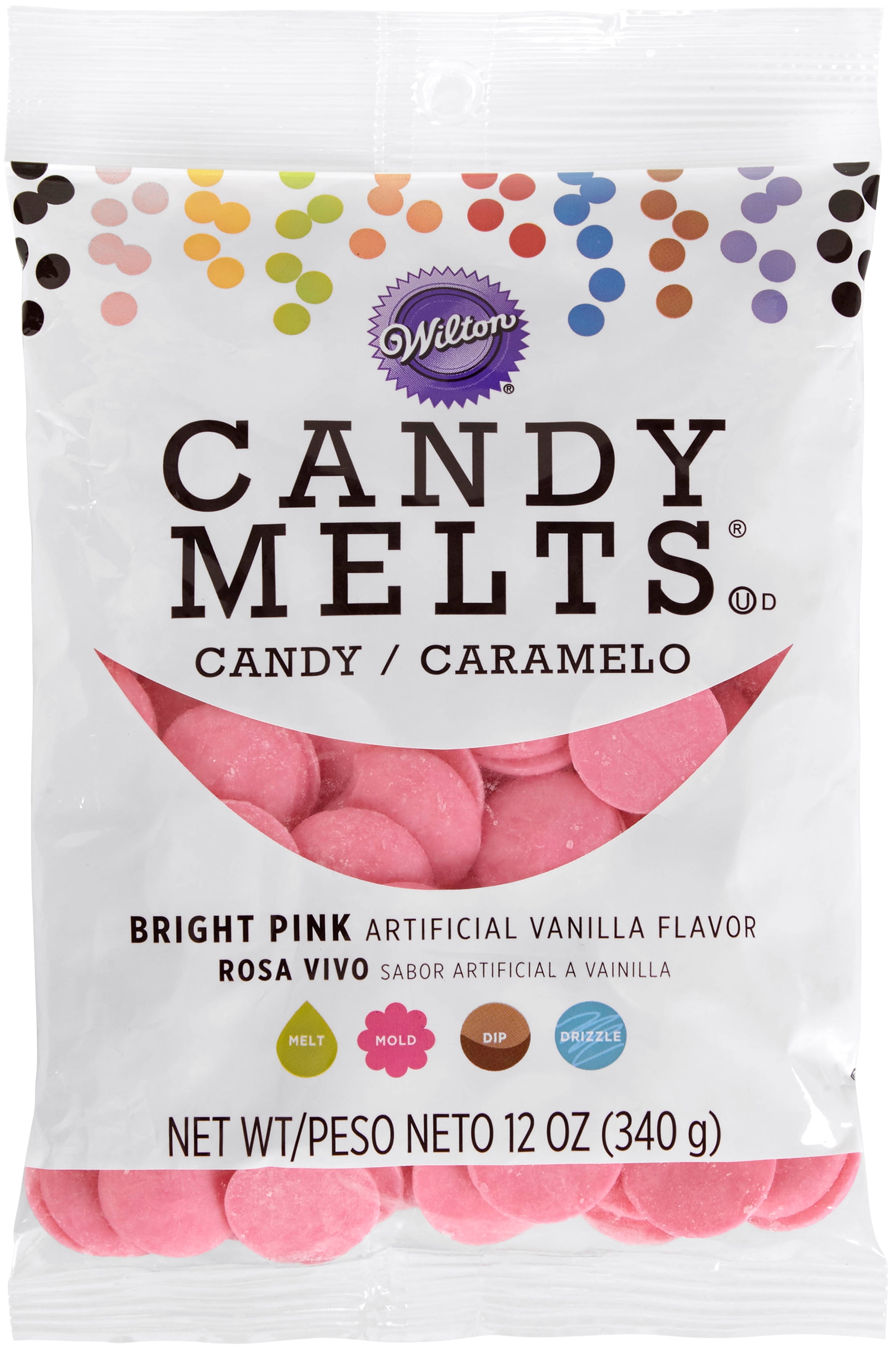 Wilton 12 oz. Candy Melts, Bright Pink 1911-424 - Walmart.com
