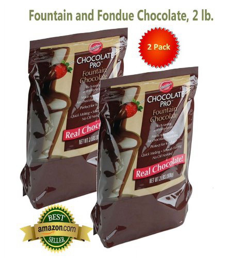 Wilton 2 Pack Chocolate Pro Fountain and Fondue Pans, 2 lb, Brown (2 ...