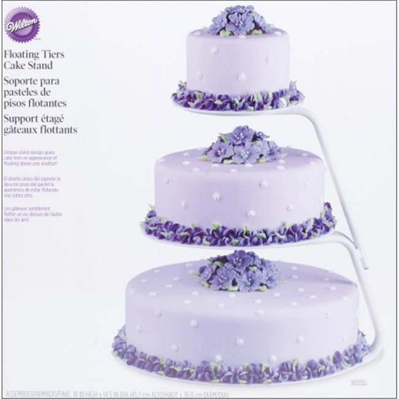 Wilton 3 Tier Round Floating Cake and Cupcake Stand - Walmart.com