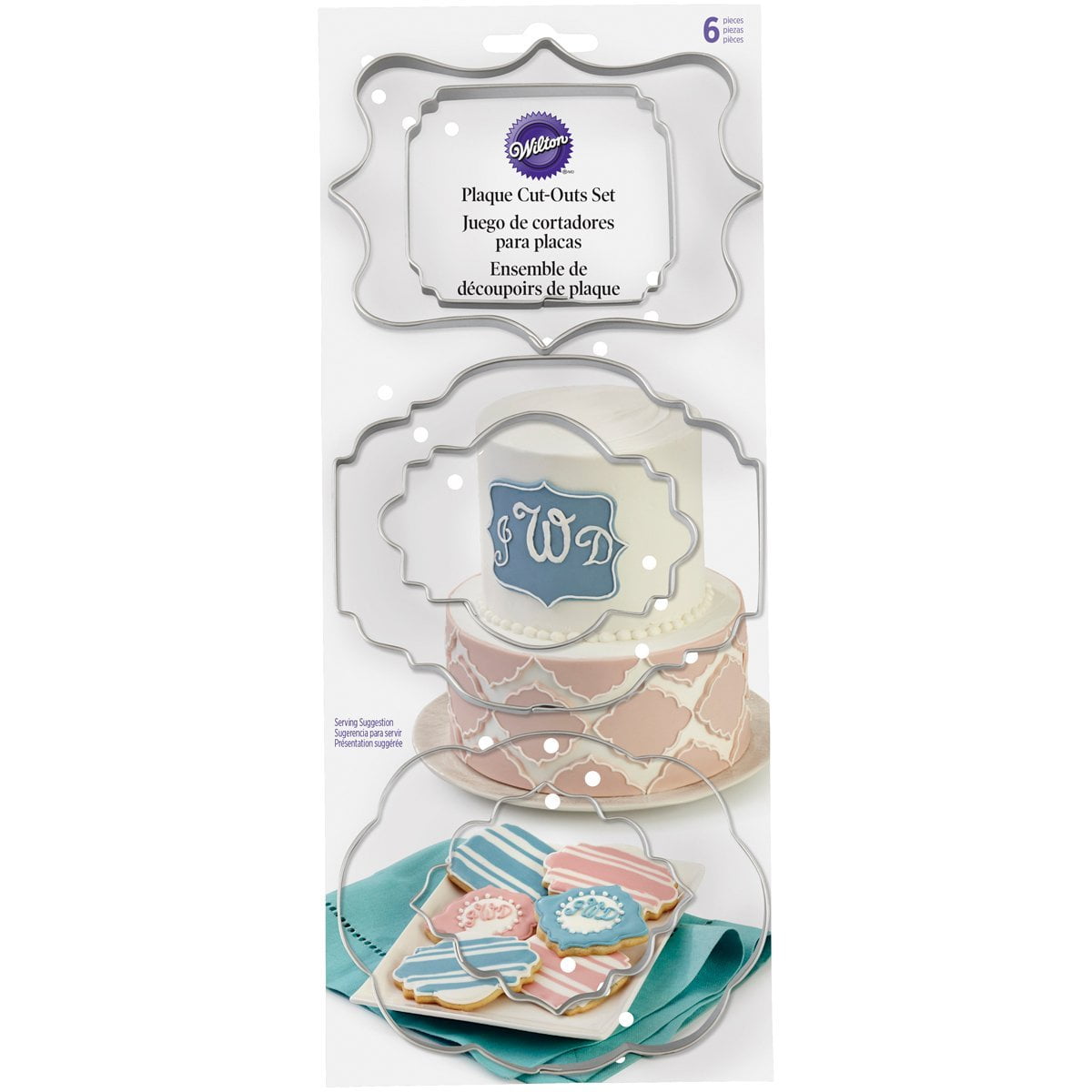 Wilton 417-7555 6 Piece Plaque Fondant Cut-Outs Set - Walmart.com