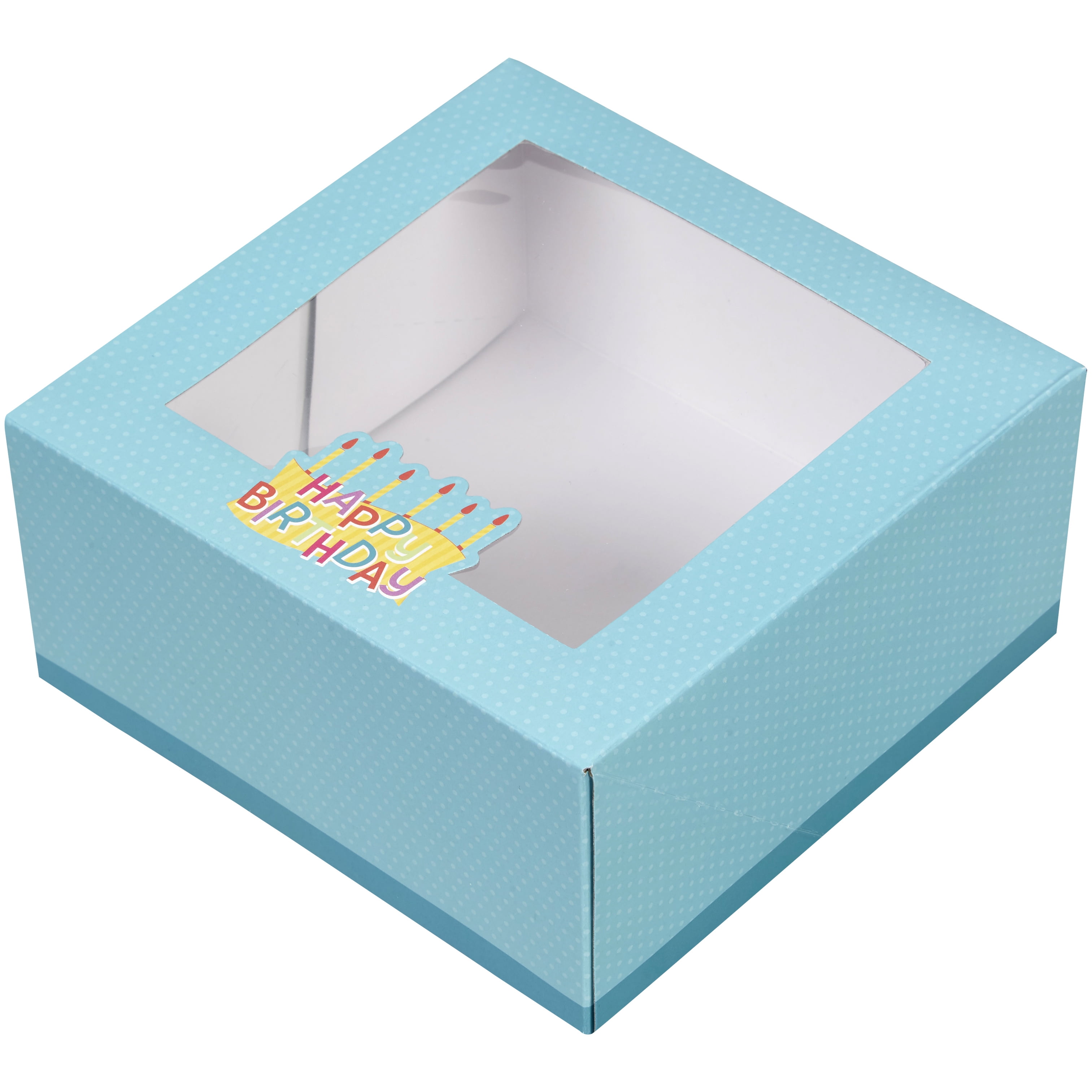 Wilton Teal Happy Birthday Cupcake Treat Boxes with Window, 3-Count ...