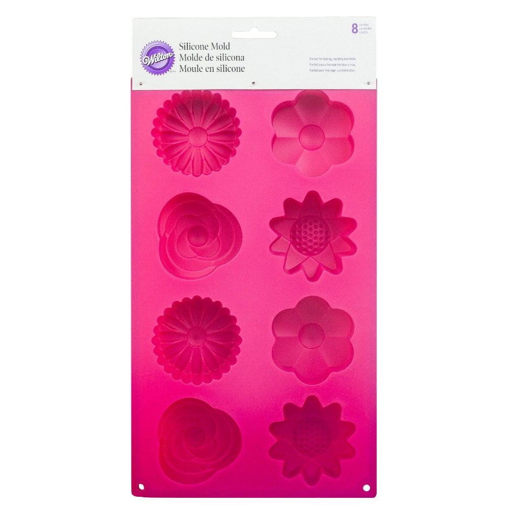 Wilton Assorted Flowers Silicone Mold, 8 Cavities - Walmart.com