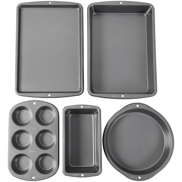 Wilton Bake It Better Nesting Steel Non-Stick Bakeware Set, 5-Piece ...
