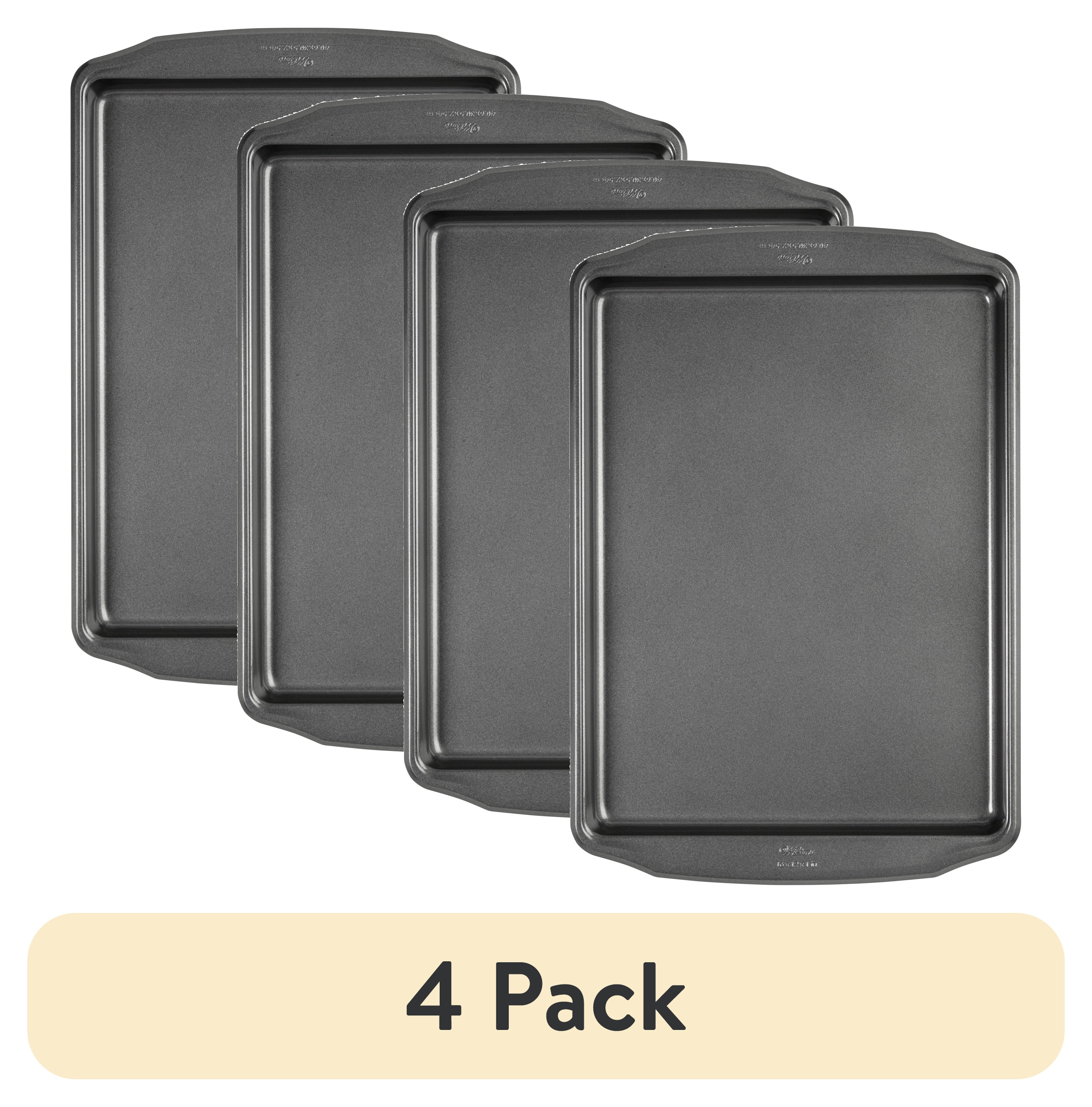 (4 pack) Wilton Bake It Better Non-Stick Large Cookie Sheet 16