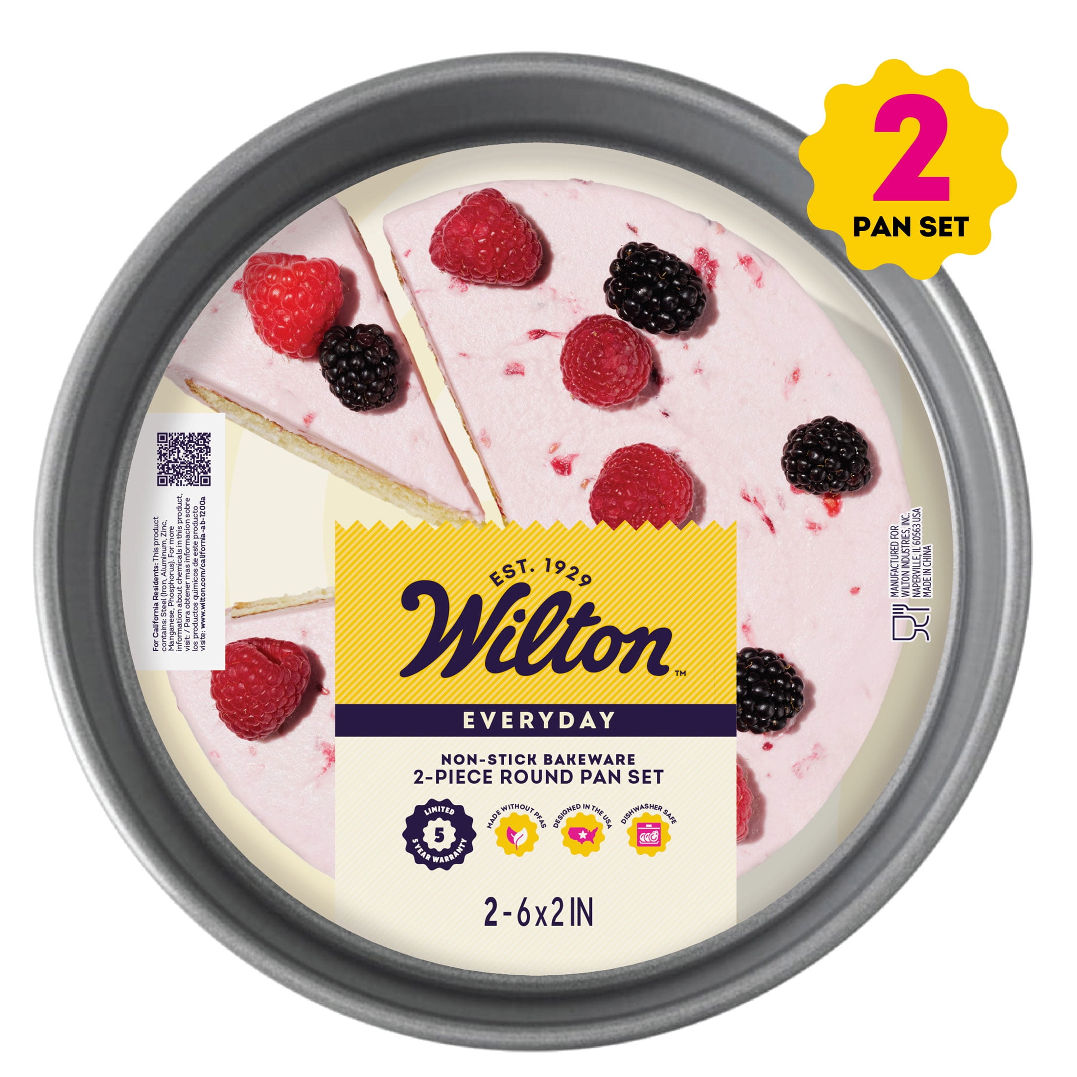 Brandclub - Wilton Everyday Non-Stick Bakeware Round Cake Pans, 6-Inch ...