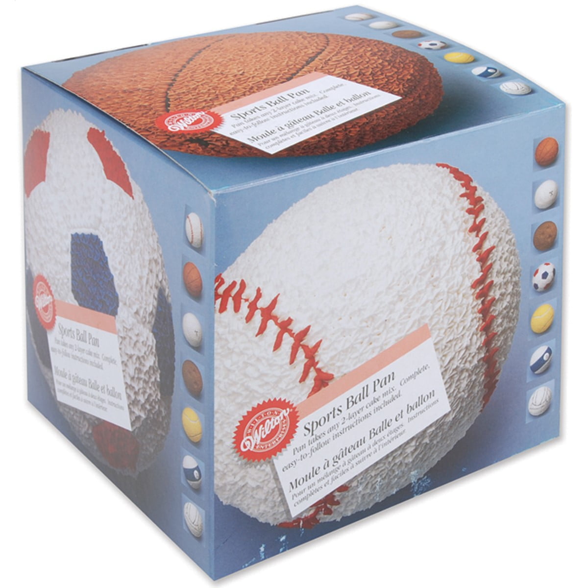 Wilton Ball 3D Cake Pan, Basketball, Baseball, Soccer - Walmart.com