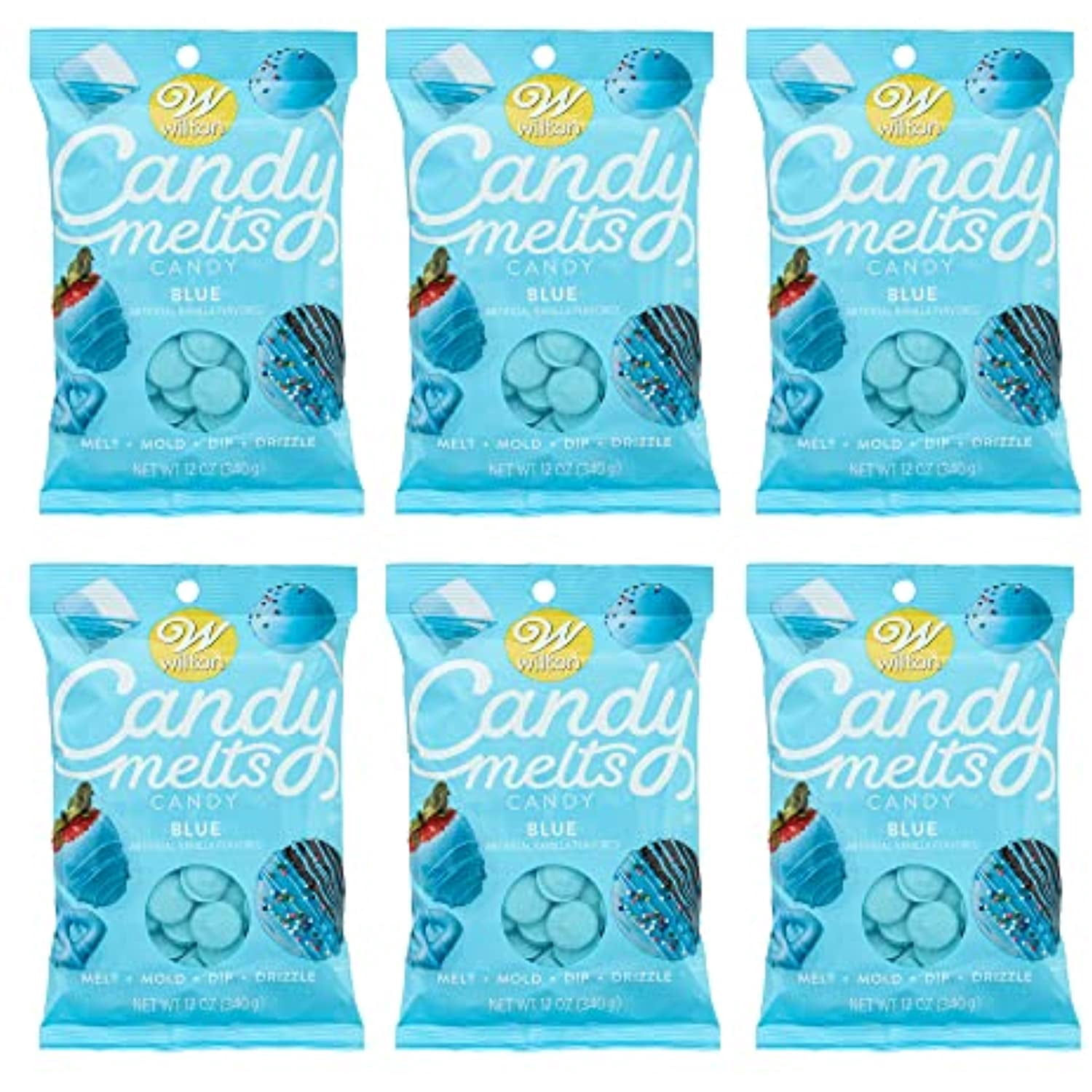 Wilton Blue Vanilla Candy Melts, 12 oz, 6 Pack - Walmart.com