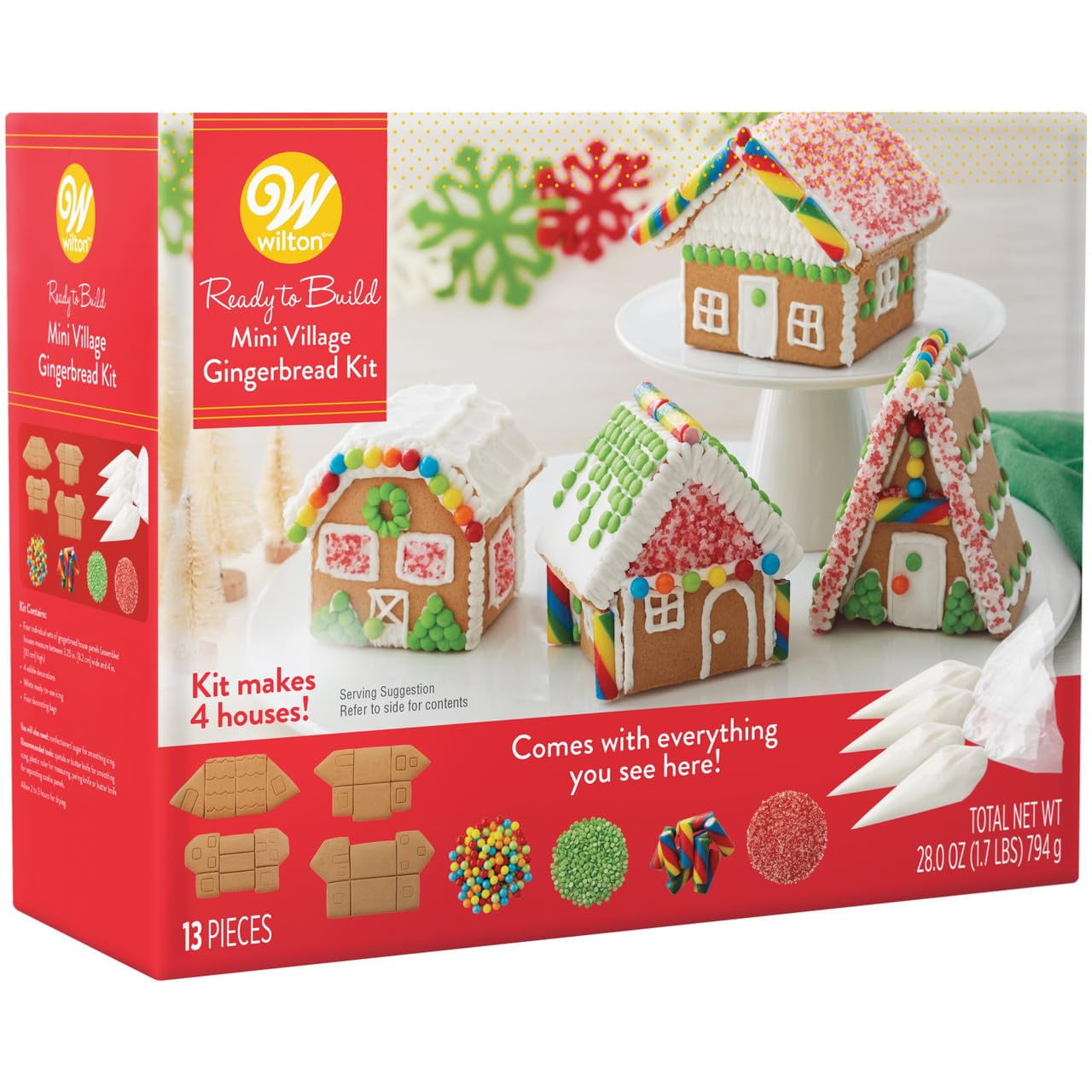 Wilton Built it Yourself Mini Village Gingerbread Decorating Kit to ...