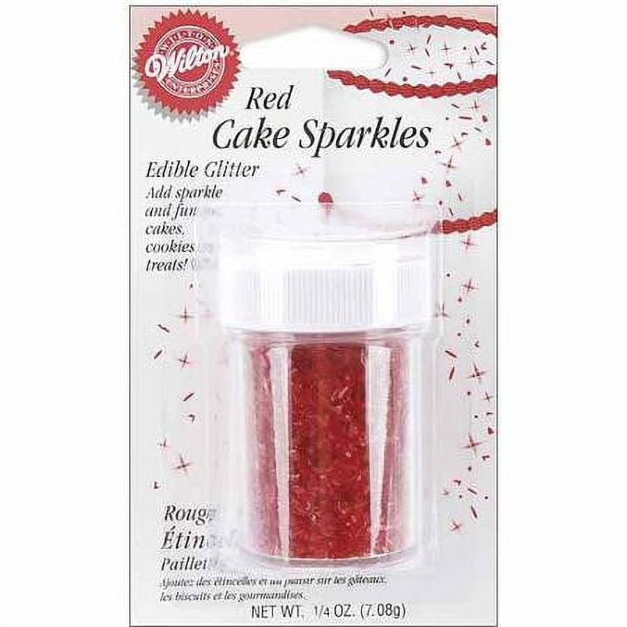 Wilton Cake Sparkles, Edible Red Gel, 0.25oz, Festive Cupcake and Icing ...