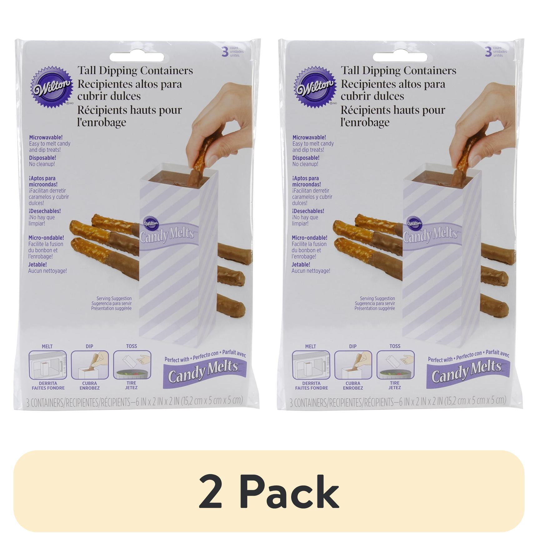 (2 pack) Wilton Candy Dipping Tools: Tall Chocolate Dipping Containers ...