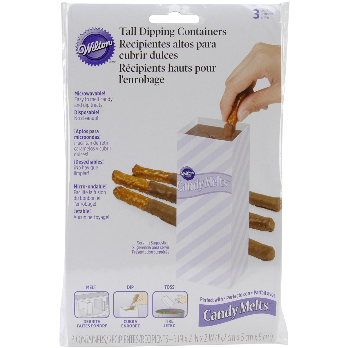 Wilton Candy Dipping Tools: Tall Chocolate Dipping Containers - Walmart.com
