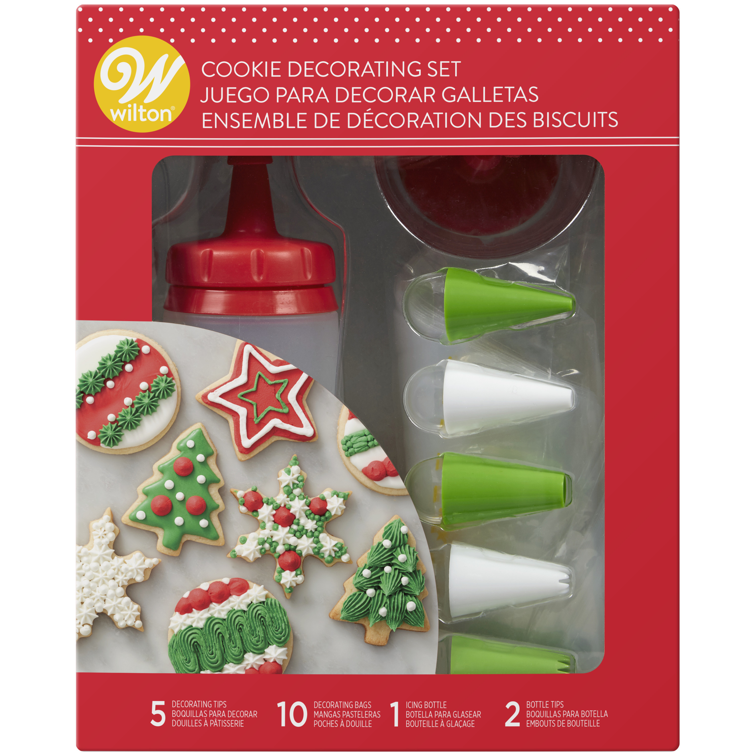 Wilton Christmas Cookie Decorating Supplies Kit, 18-Piece Set for ...