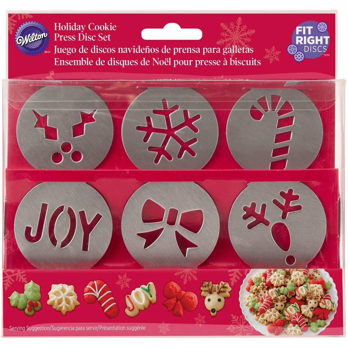 Wilton Christmas Holiday Spritz Cookies Press Disk Set, 6-Piece ...