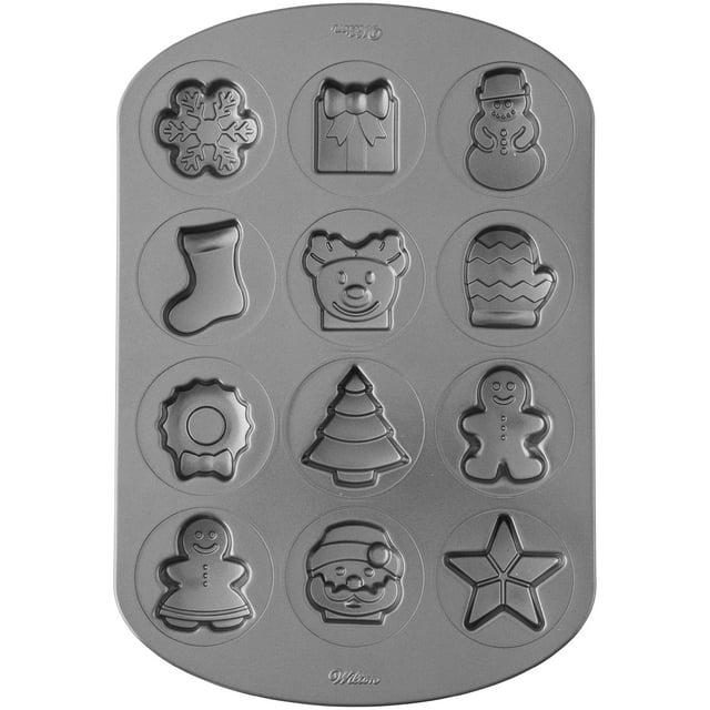 Wilton Christmas Shapes Non-Stick Cookie Pan, 12-Cavity - Walmart.com