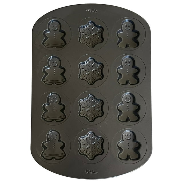 Wilton Christmas Snowflake Gingerbread Man & Girl Cookie Mold Pan ...