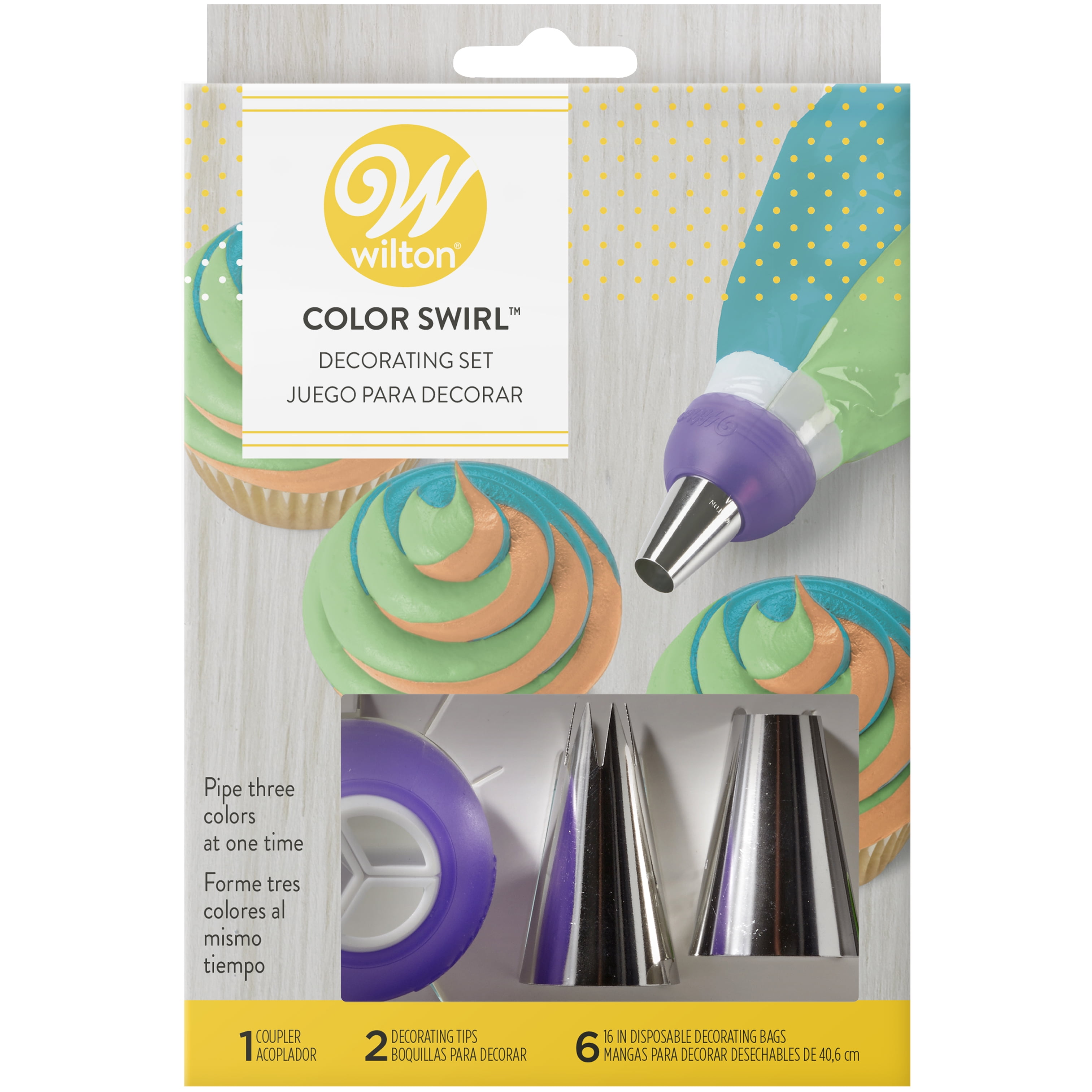 Wilton Frosting Tip Icing Tools, Cake Nozzle, Cupcake Piping Kit with ...