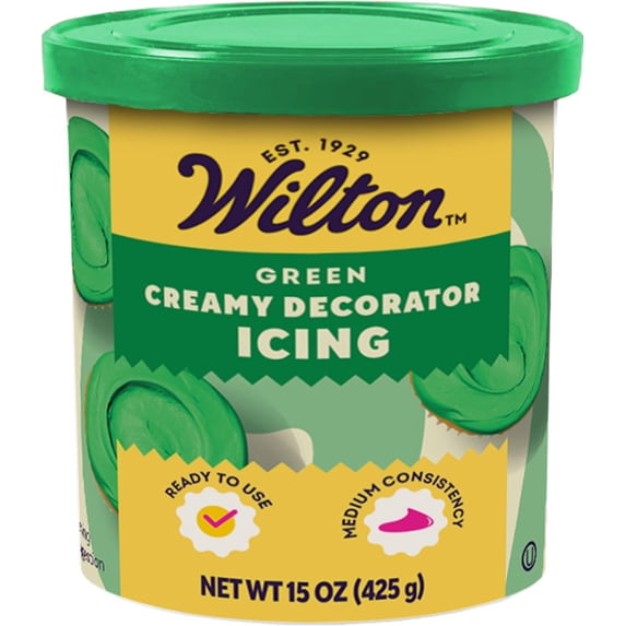 Wilton Creamy Decorator Icing, Green, Vanilla Flavored 15oz. - Walmart.com