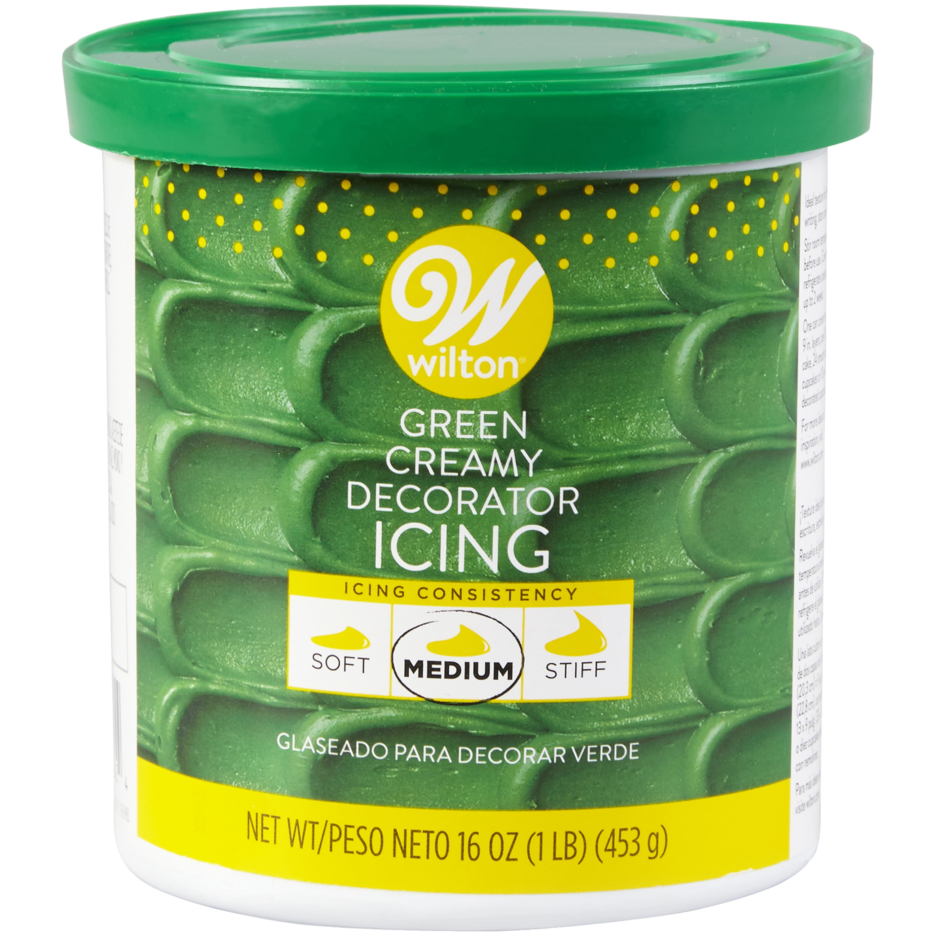 Wilton Creamy Decorator Icing, Green, Vanilla Flavored,16 oz. - Walmart.com