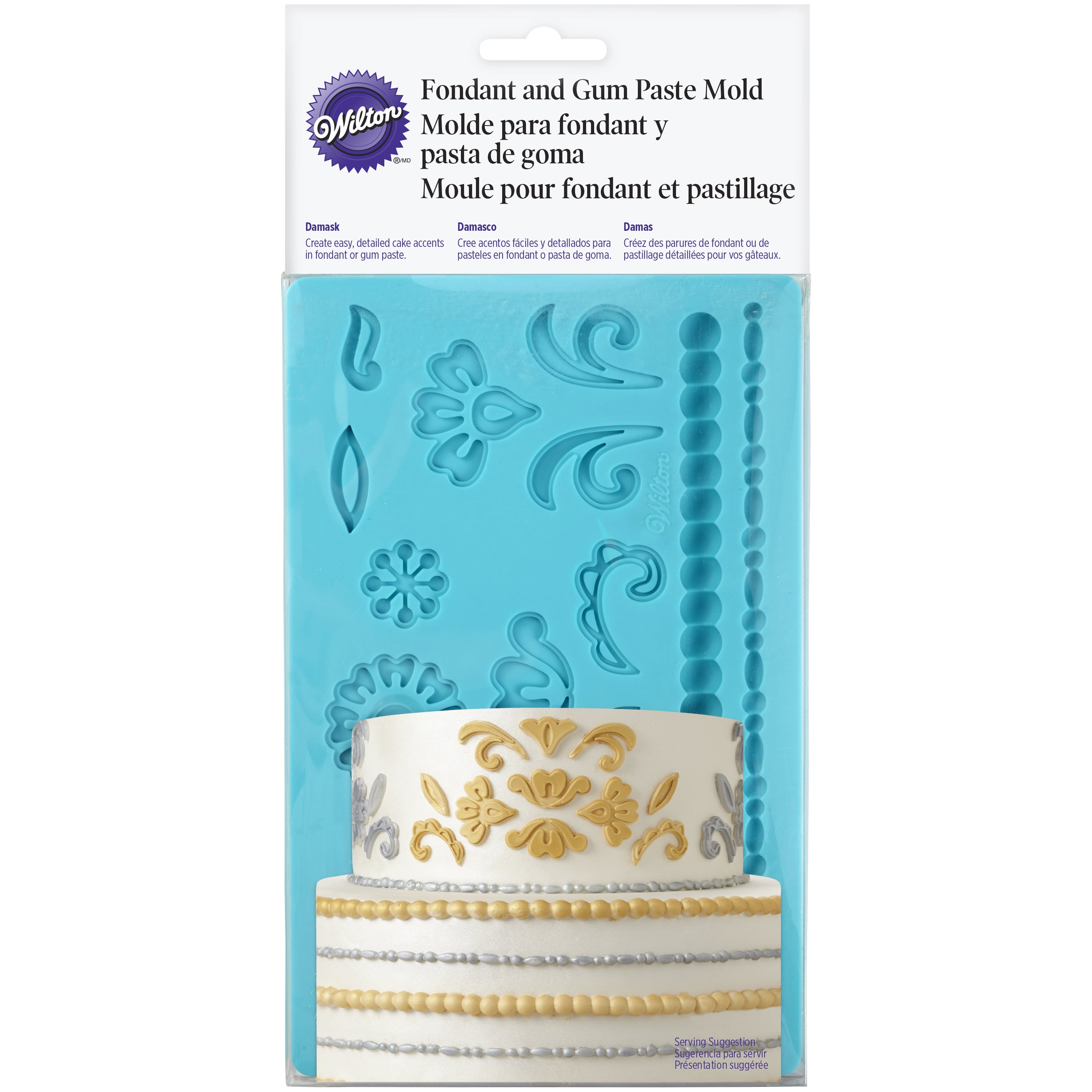 Wilton Damask Fondant and Gum Paste Mold - Walmart.com