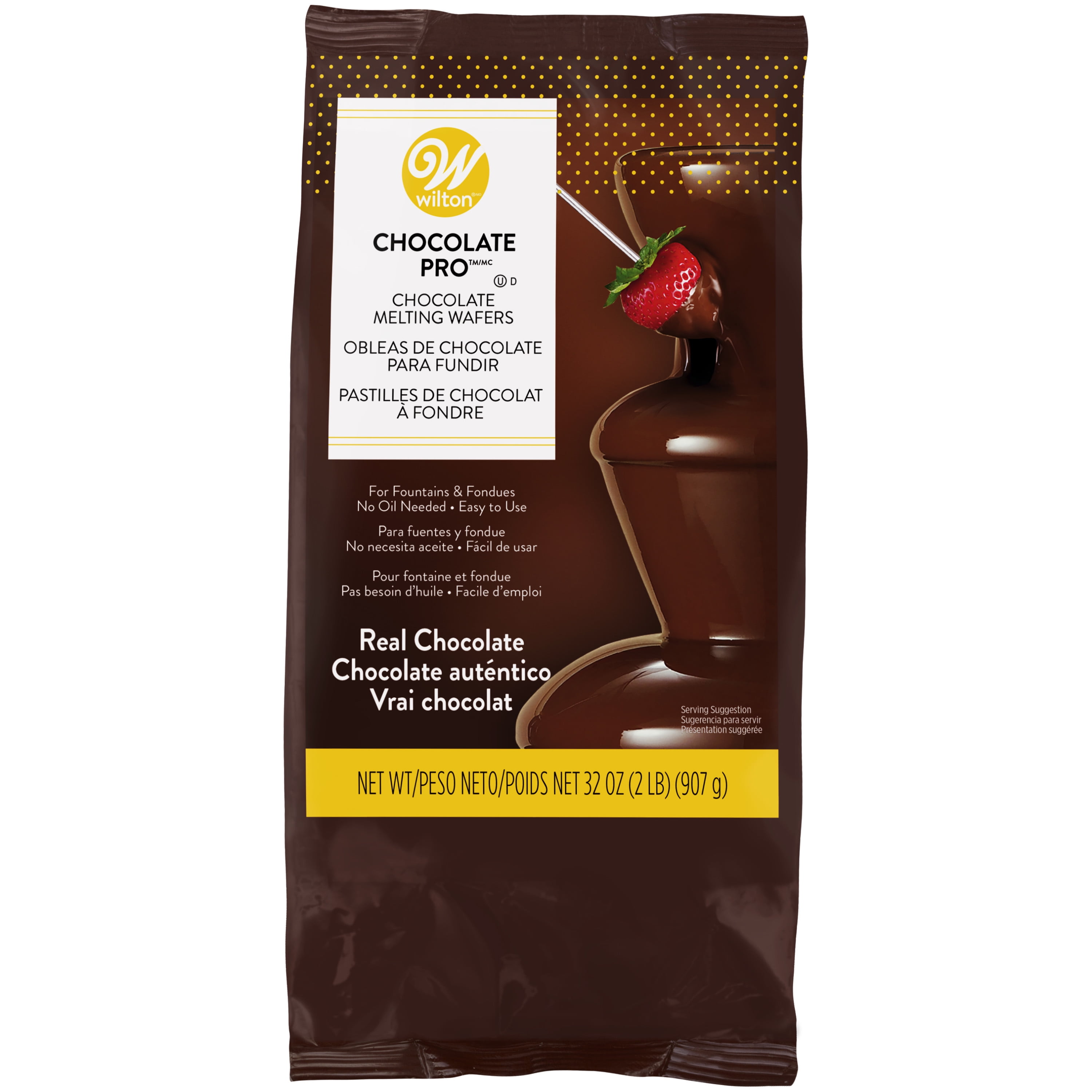 Wilton Chocolate Candy Melts 32oz (2lb Bag) for Fountains, Baking ...