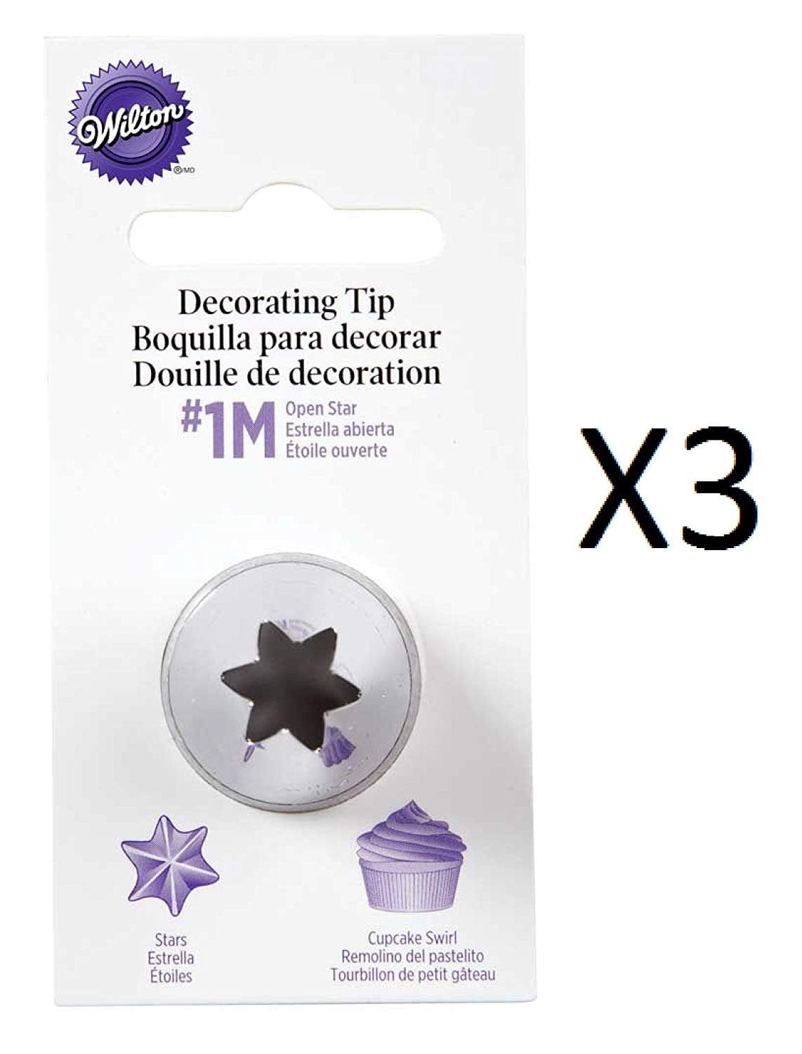 Wilton Decorating Tip - 1M Star, 1 Pack of 3 Piece - Walmart.com