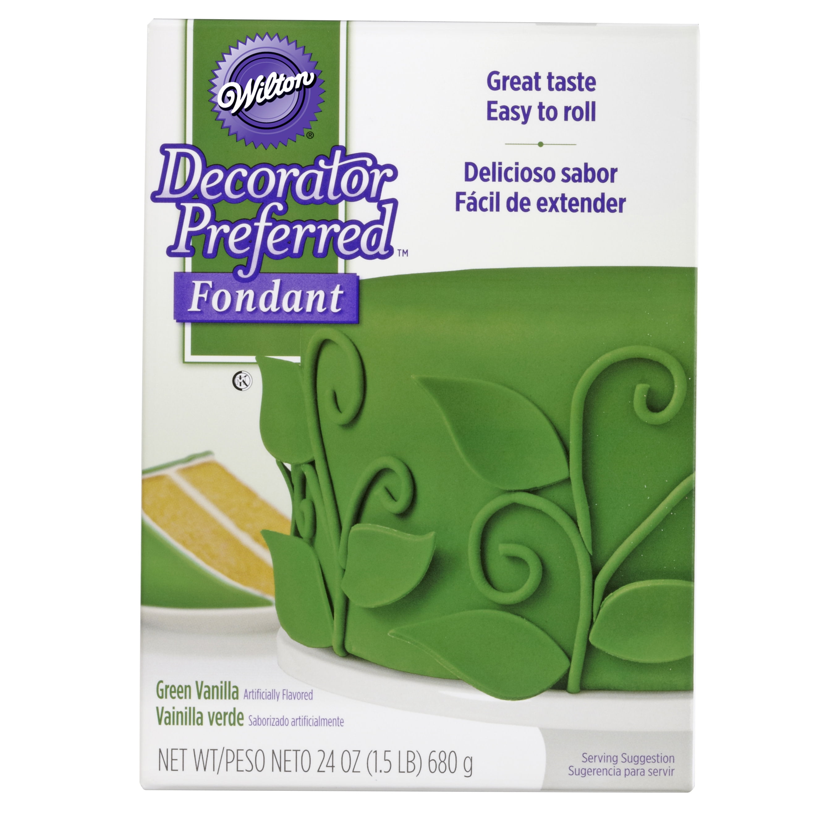 Wilton Decorator Preferred Fondant, Green, 24 Oz. - Walmart.com