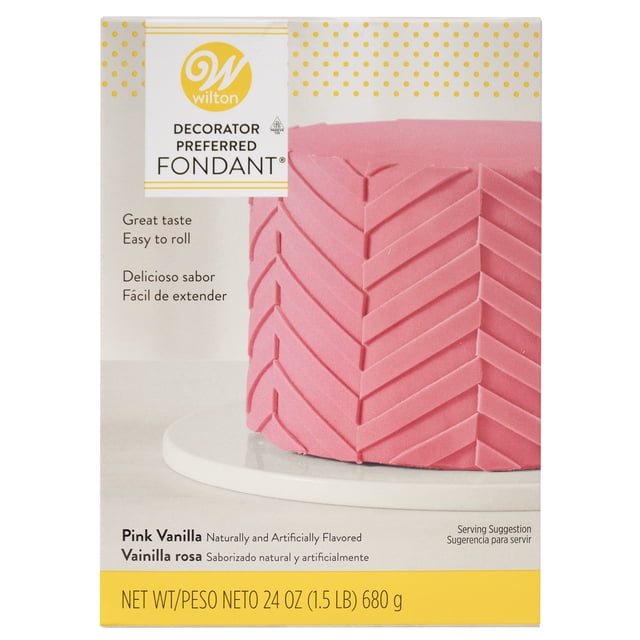 Wilton Decorator Preferred Pink Fondant, 24 oz. Fondant Icing, Vanilla ...