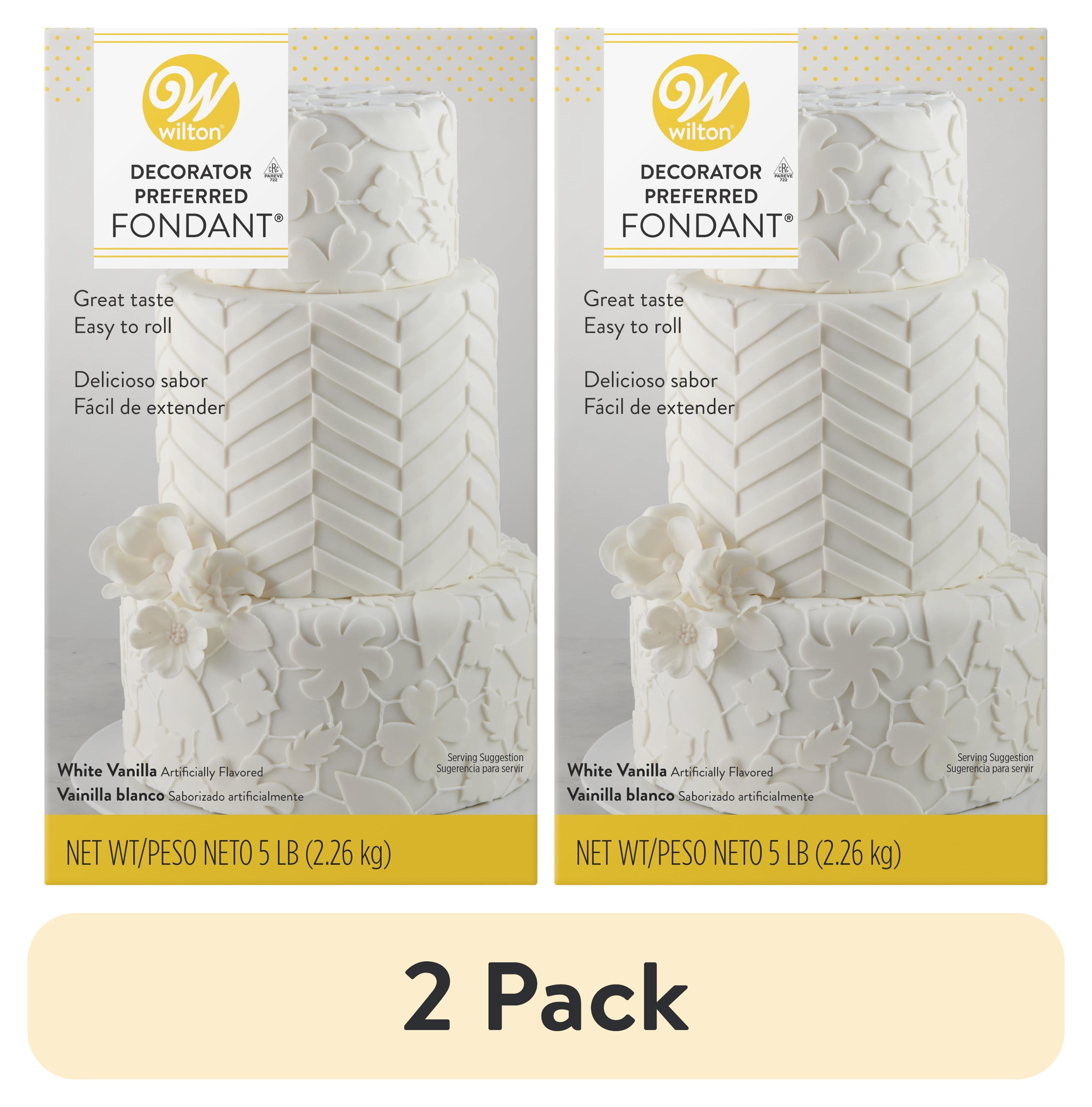 (2 pack) Wilton Decorator Preferred Premade White Fondant, Vanilla ...