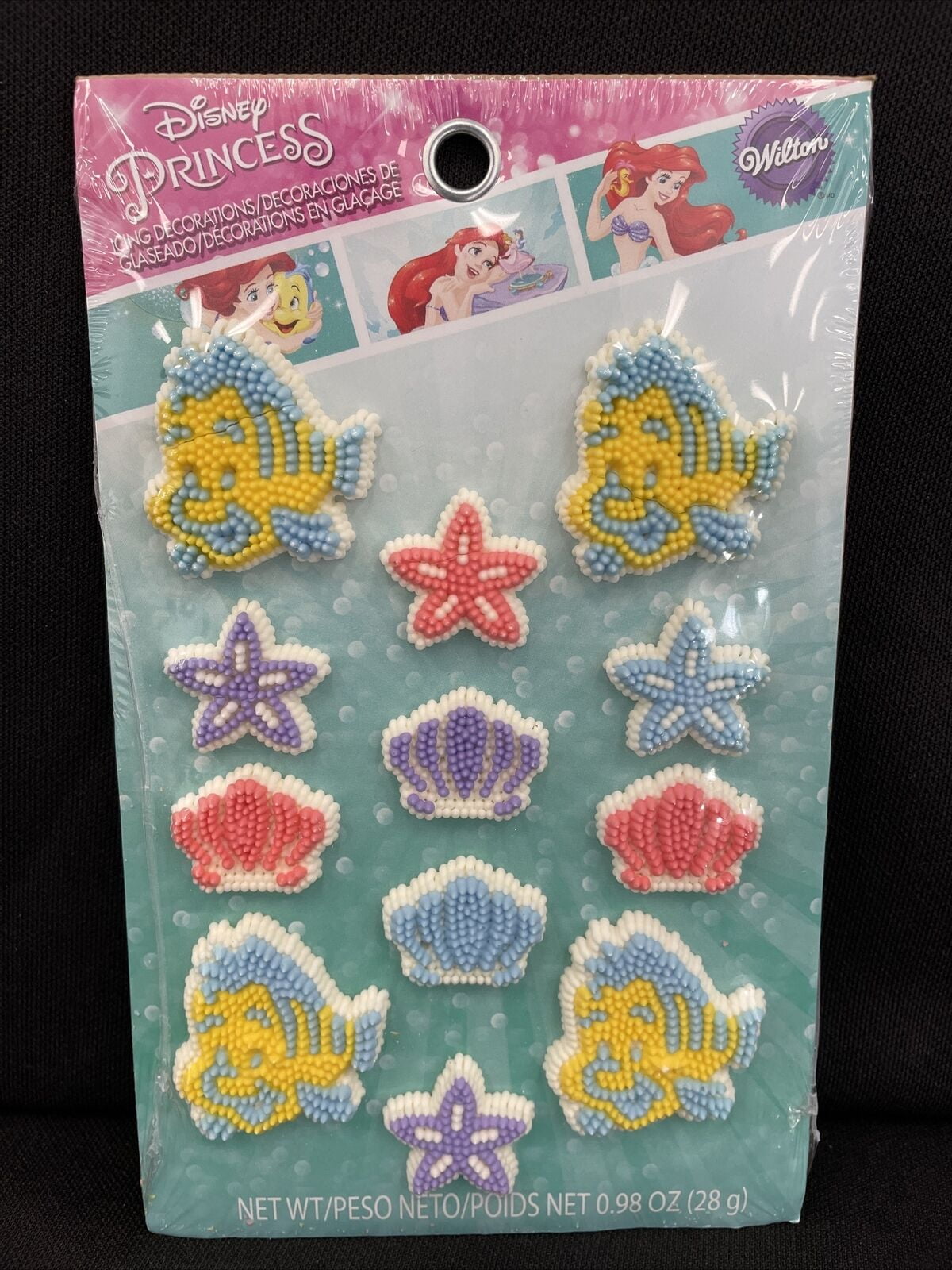 Wilton Disney Princess Little Mermaid Edible Sugar Icing Decorations ...