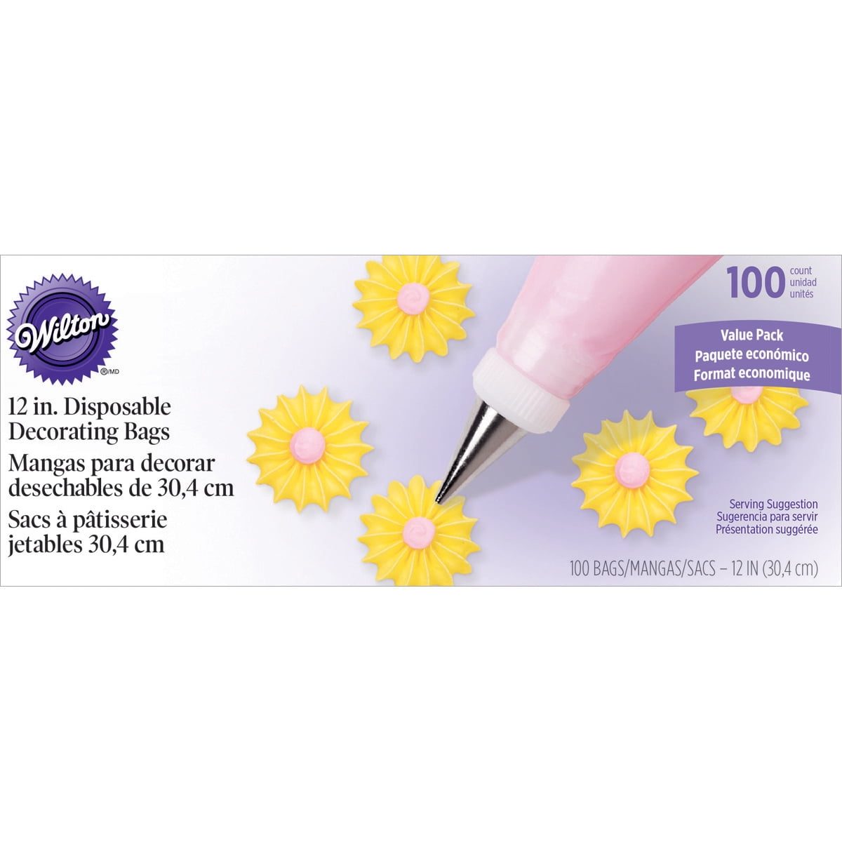 Wilton, Disposable Decorating Bag Dispenser Box, 12" 100 Ct - Walmart.com