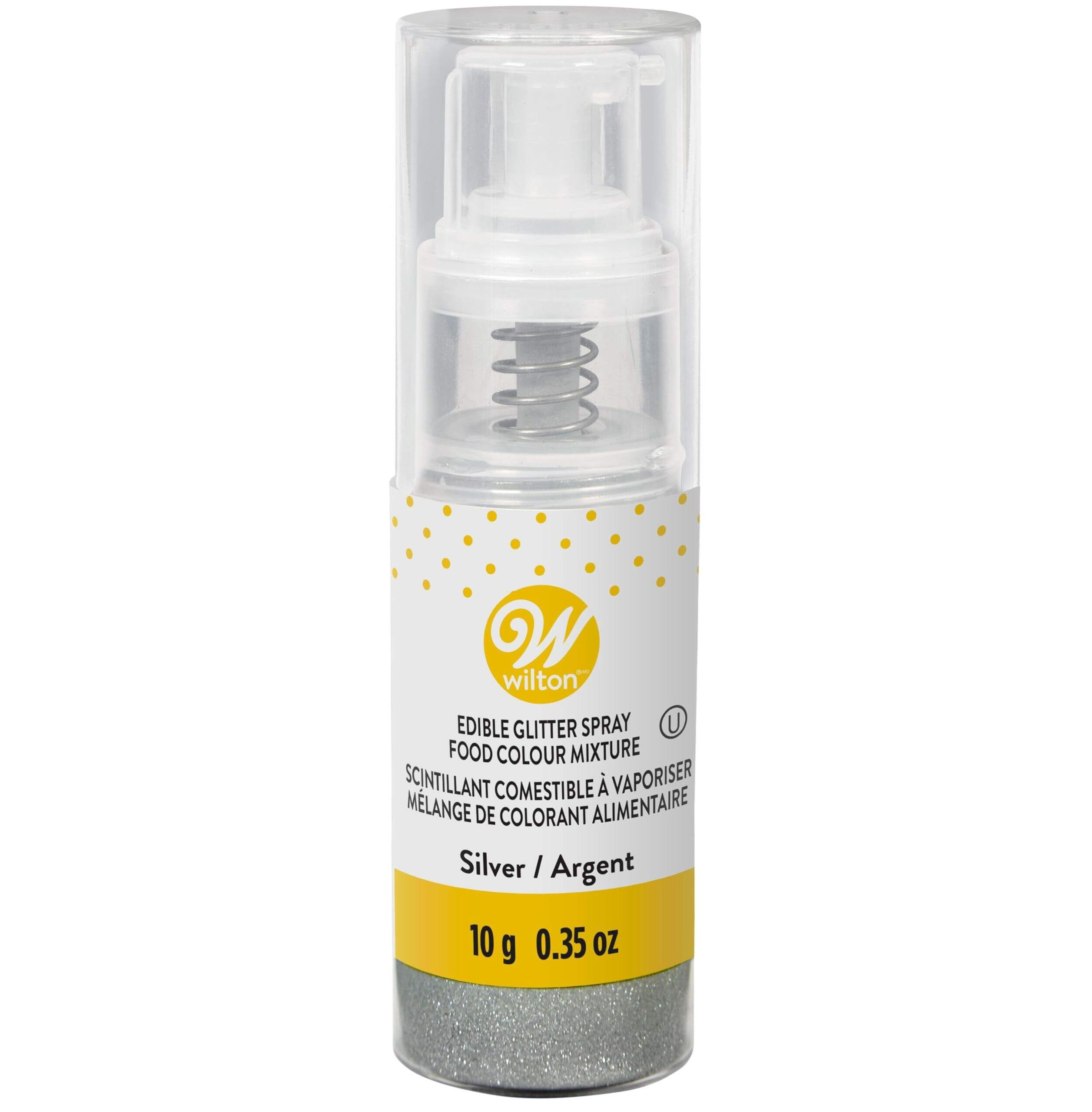 Wilton Edible Silver Glitter DEF29 Spray, 0.35 oz. - Walmart.com