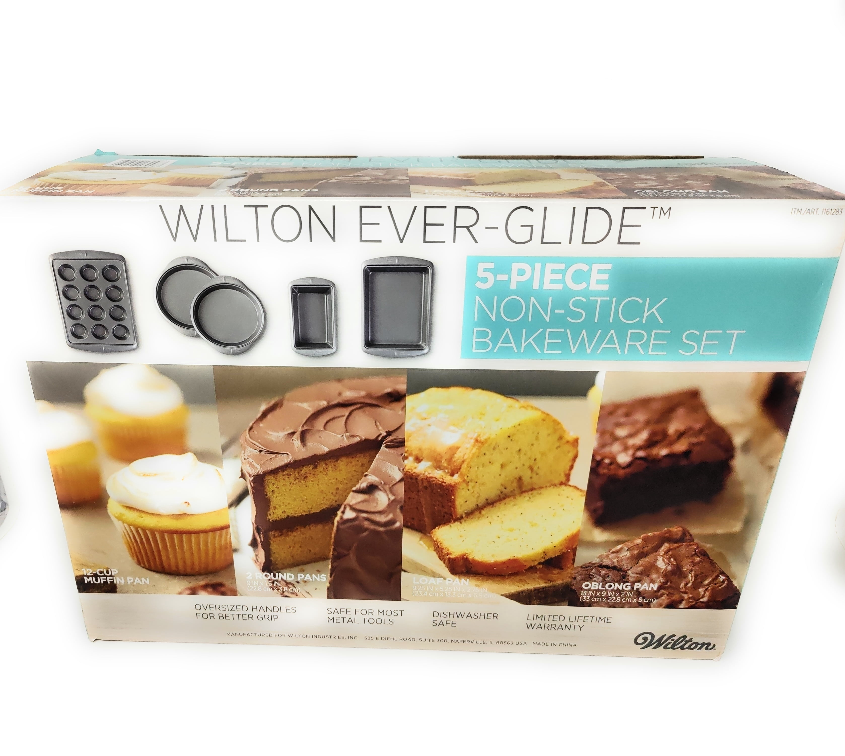 Wilton Ever Glide 5-Pieces Non-Stick Bakeware Set for Cooking and ...