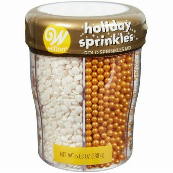 Wilton Sprinkle Mix, Gold/White, 6 Cell - Walmart.com