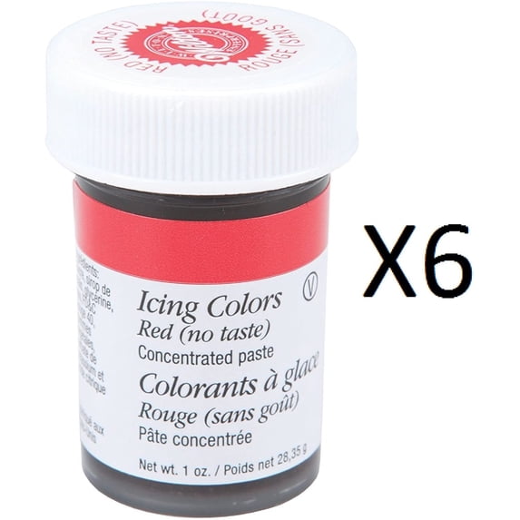 Wilton Icing Colors 1 Ounce Red (no Taste) W610-998 (6-Pack) - Walmart.com