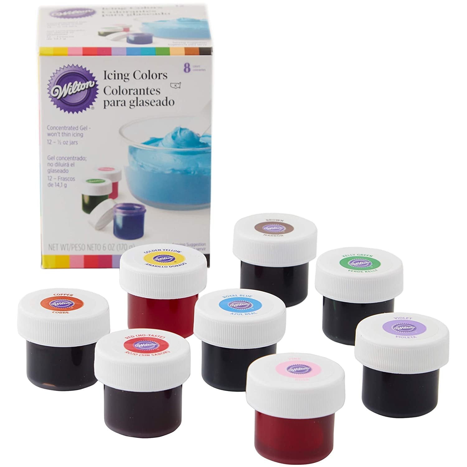 Wilton Icing Colors, Assorted Colors - 0.5Oz, 1 Pack of 1 Piece ...