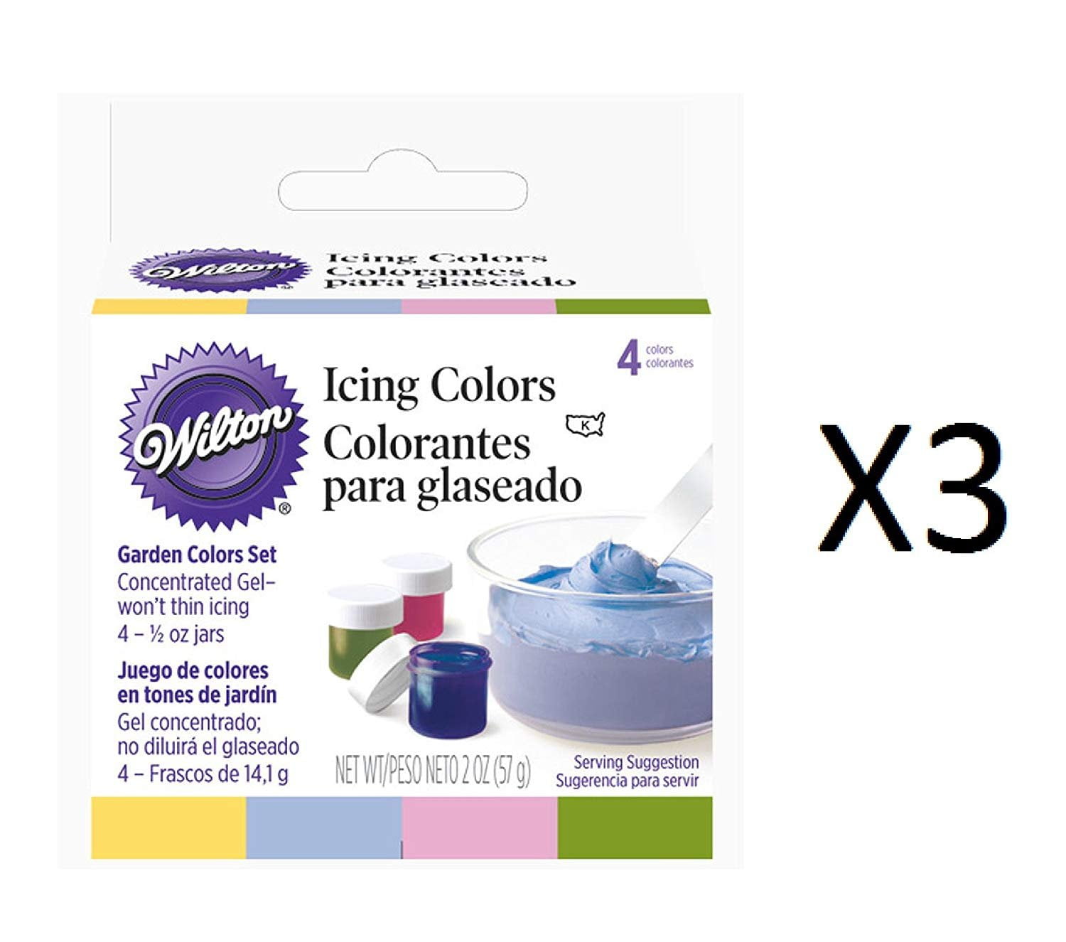 Wilton Icing Colors, Garden Tone - .5Oz , 1 Pack of 3 Piece - Walmart.com