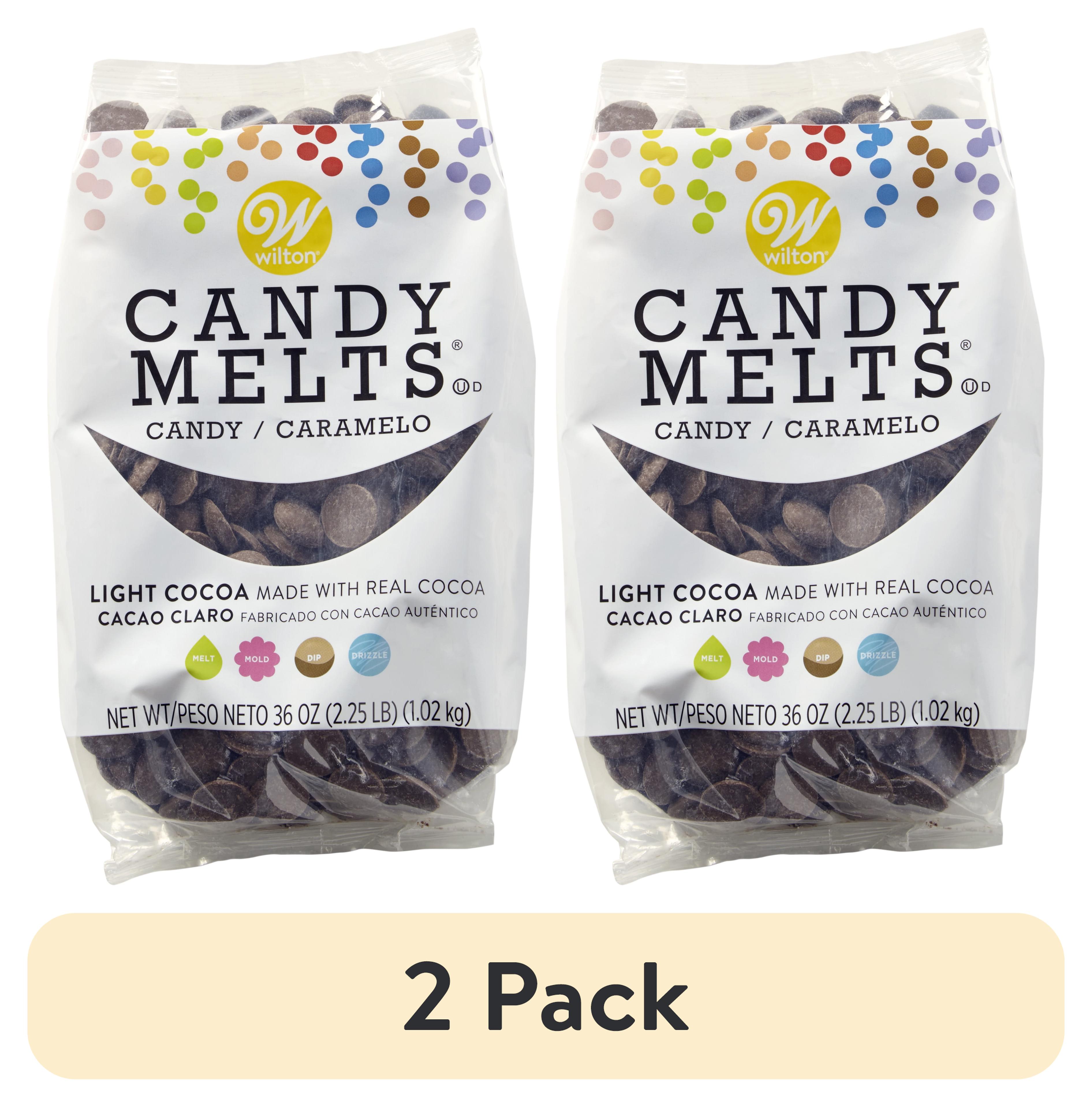 (2 pack) Wilton Light Cocoa Candy Melts, Mini Dark Chocolate Chips for ...