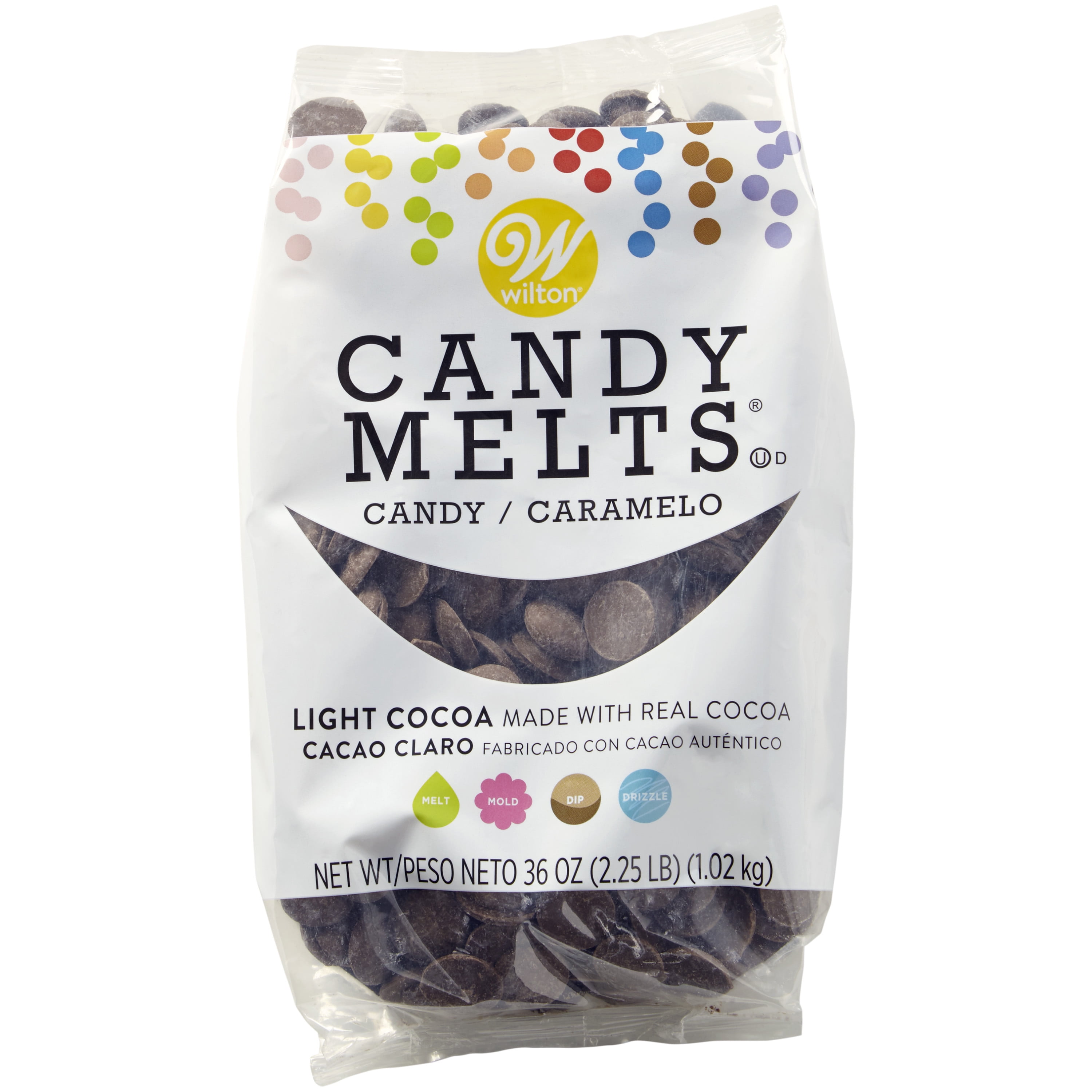 Wilton Light Cocoa Candy Melts, Mini Dark Chocolate Chips for Cake Pops ...