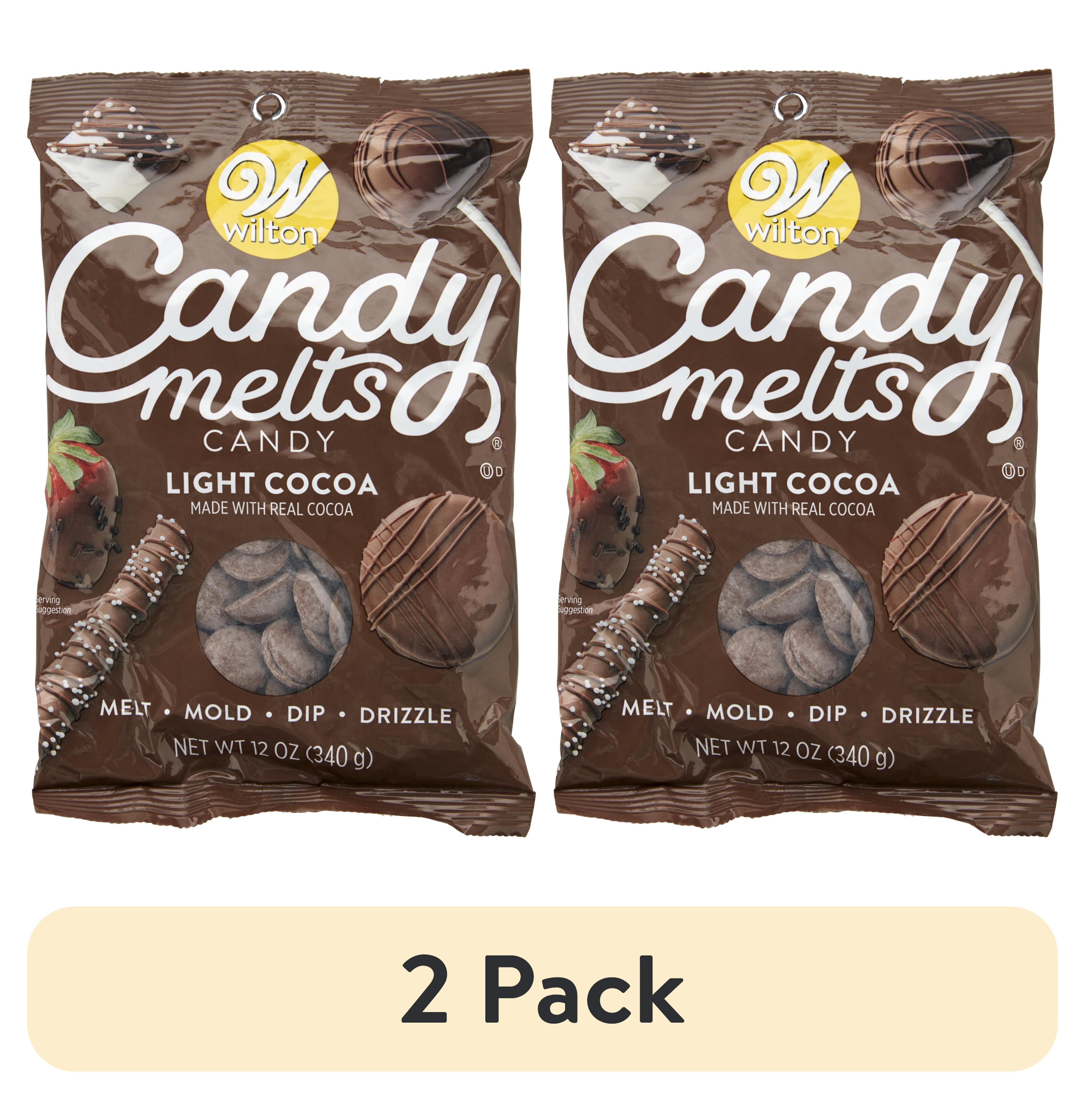 (2 pack) Wilton Light Cocoa Candy Melts, Mini Milk Chocolate Chips for ...