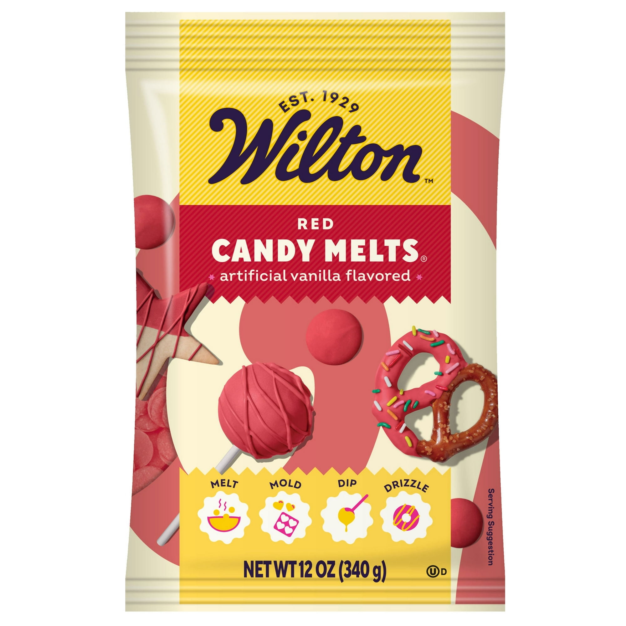 Wilton Melting Chocolate Red Candy Melts for Cake Pops Candy Making ...