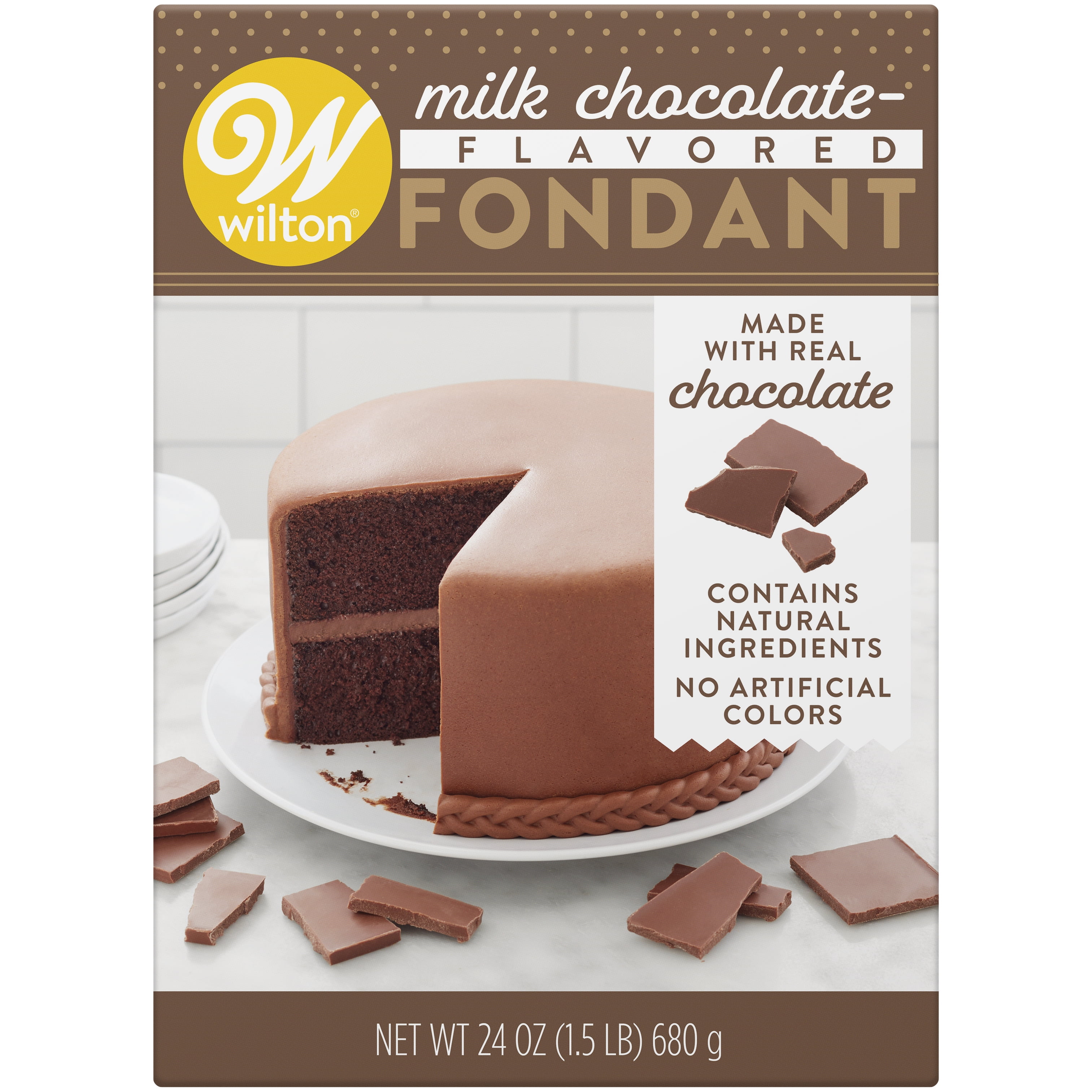 Wilton Milk Chocolate-Flavored Fondant for Cake Decorating, 24 oz ...