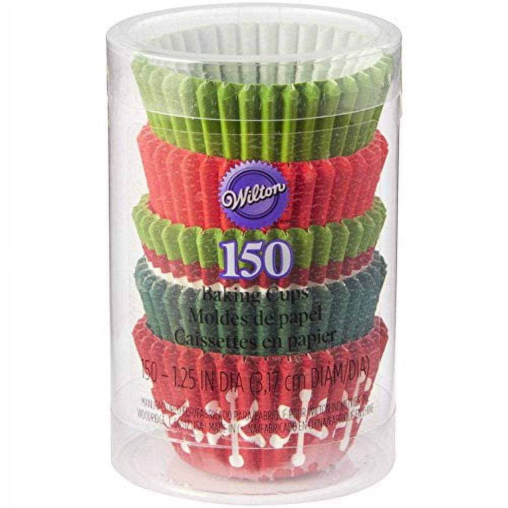 Wilton Mini Baking Cups 150/Pkg-Holiday - Walmart.com