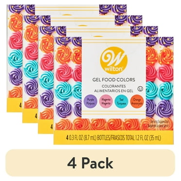 Wilton Neon Food Coloring Gel Icing Color Set, 4-Count - Walmart.com