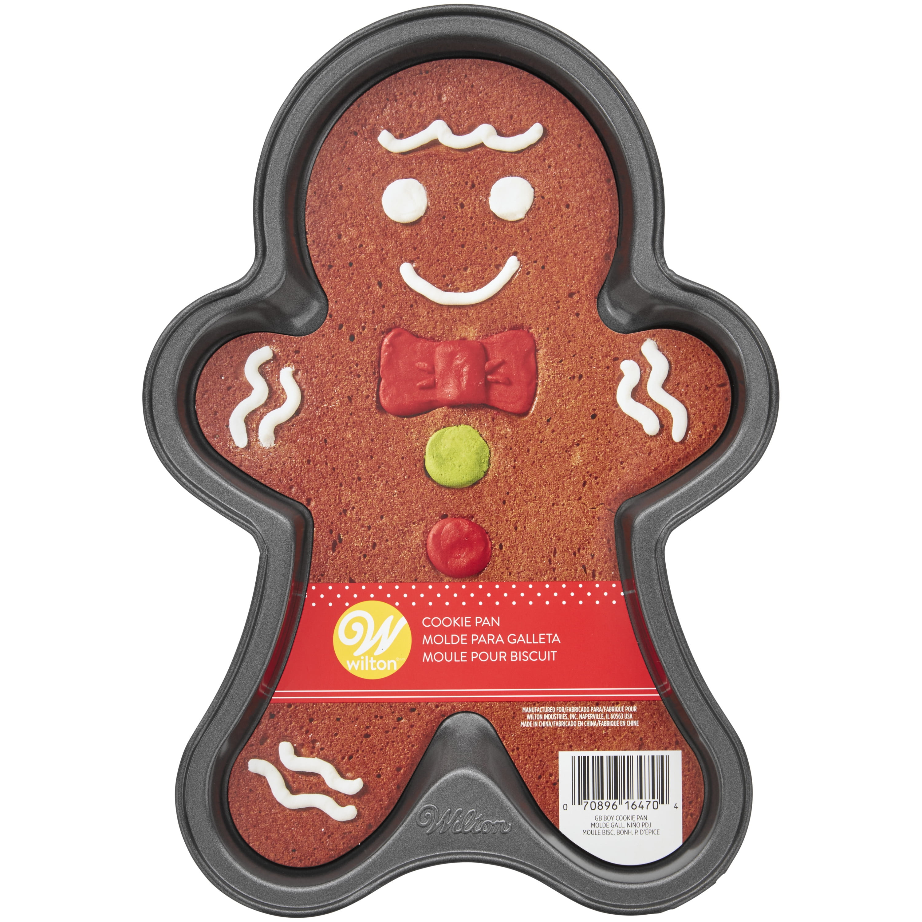 Wilton Non-Stick Christmas Gingerbread Man-Shaped Cookie Pan, 11 x 8 ...