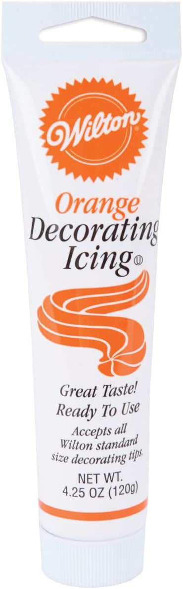 Wilton Orange Colored Decorating Frosting, Squeezable Decorator Tube, 4 ...
