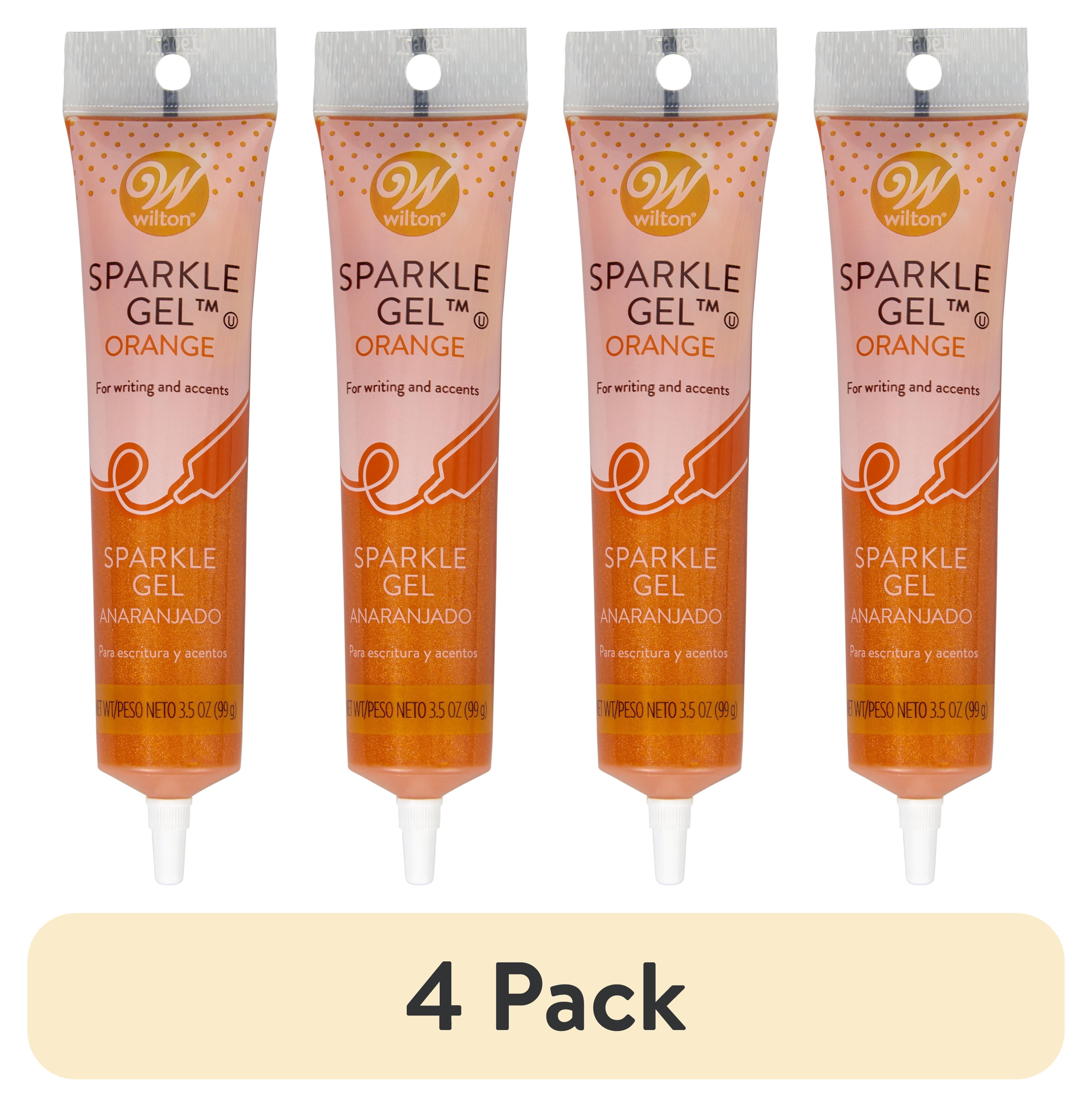 (4 pack) Wilton Orange Sparkle Gel Frosting, 3.5 oz. - Walmart.com