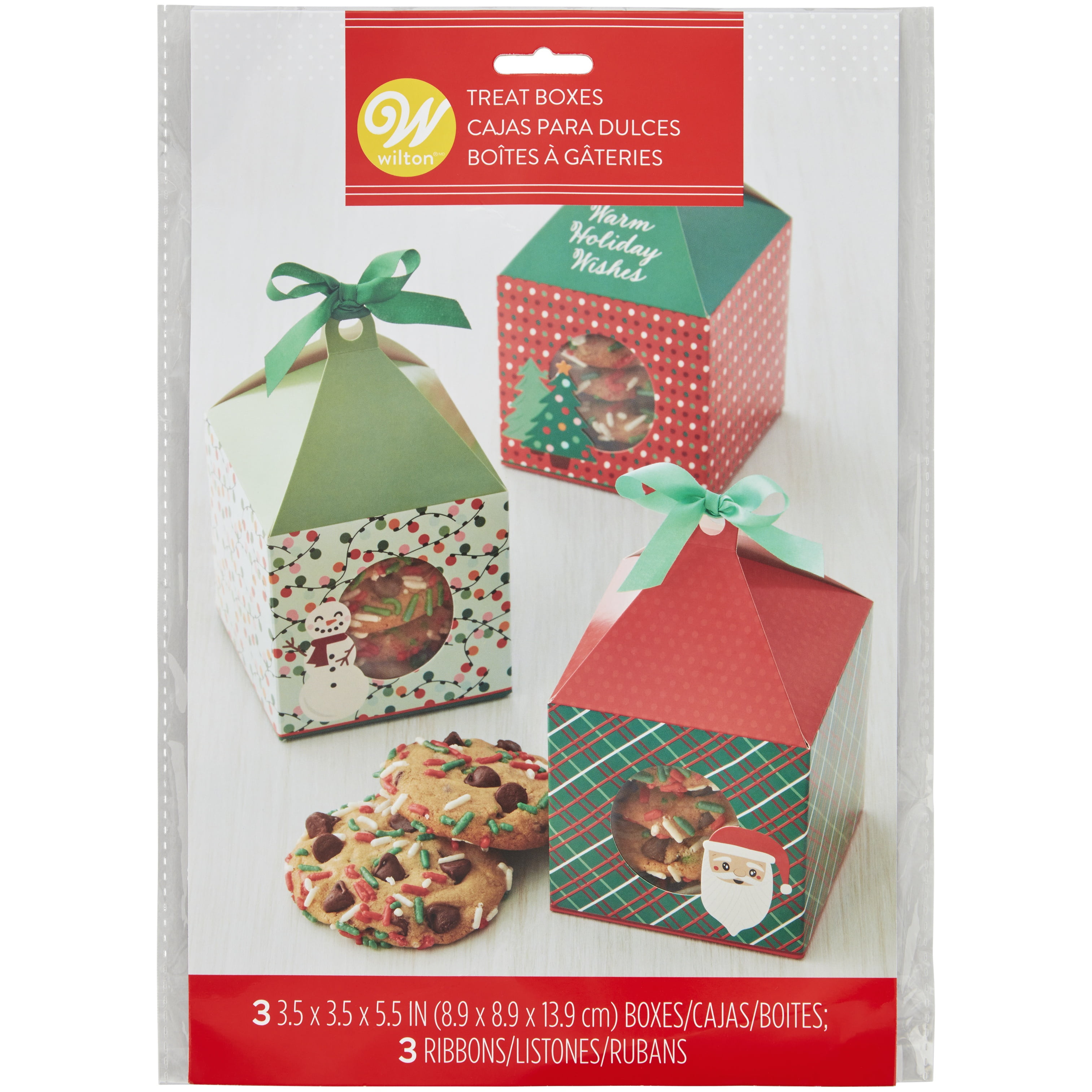 Wilton Paper Treat Boxes 3/Pkg-Warm Holiday Wishes - Walmart.com